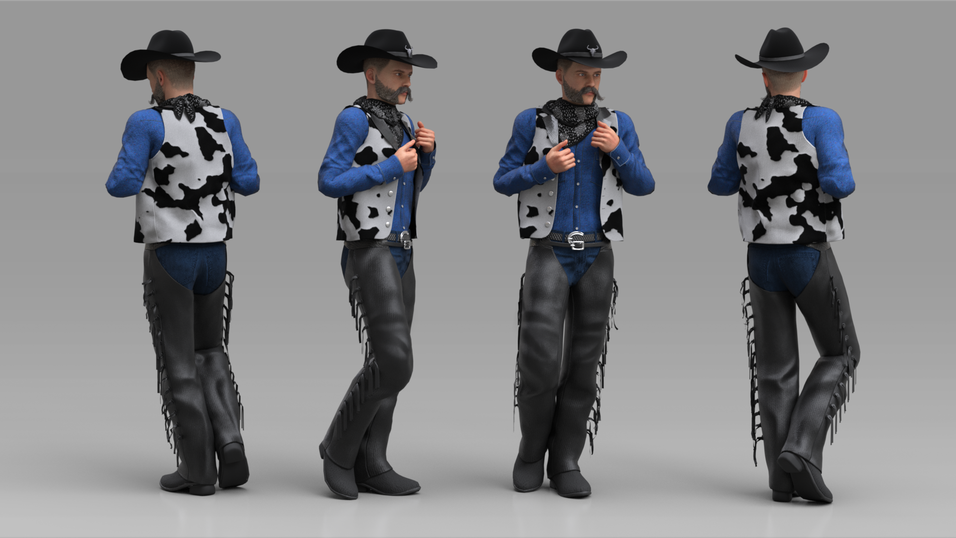 Western Combo - Character Creator/Outfit - Reallusion Content Store
