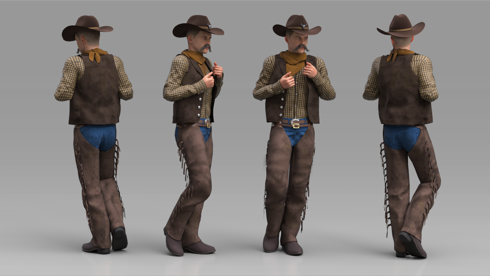 Western Combo - Character Creator/Outfit - Reallusion Content Store