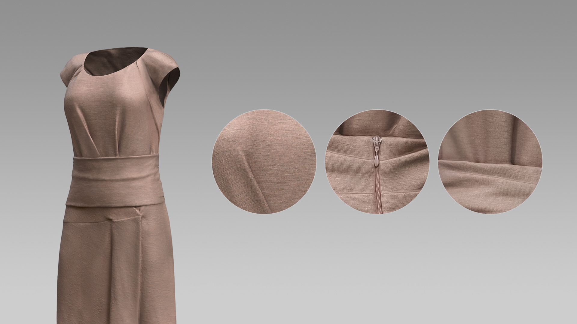 Brown Tunic Dress - Character Creator/Outfit - Reallusion Content Store