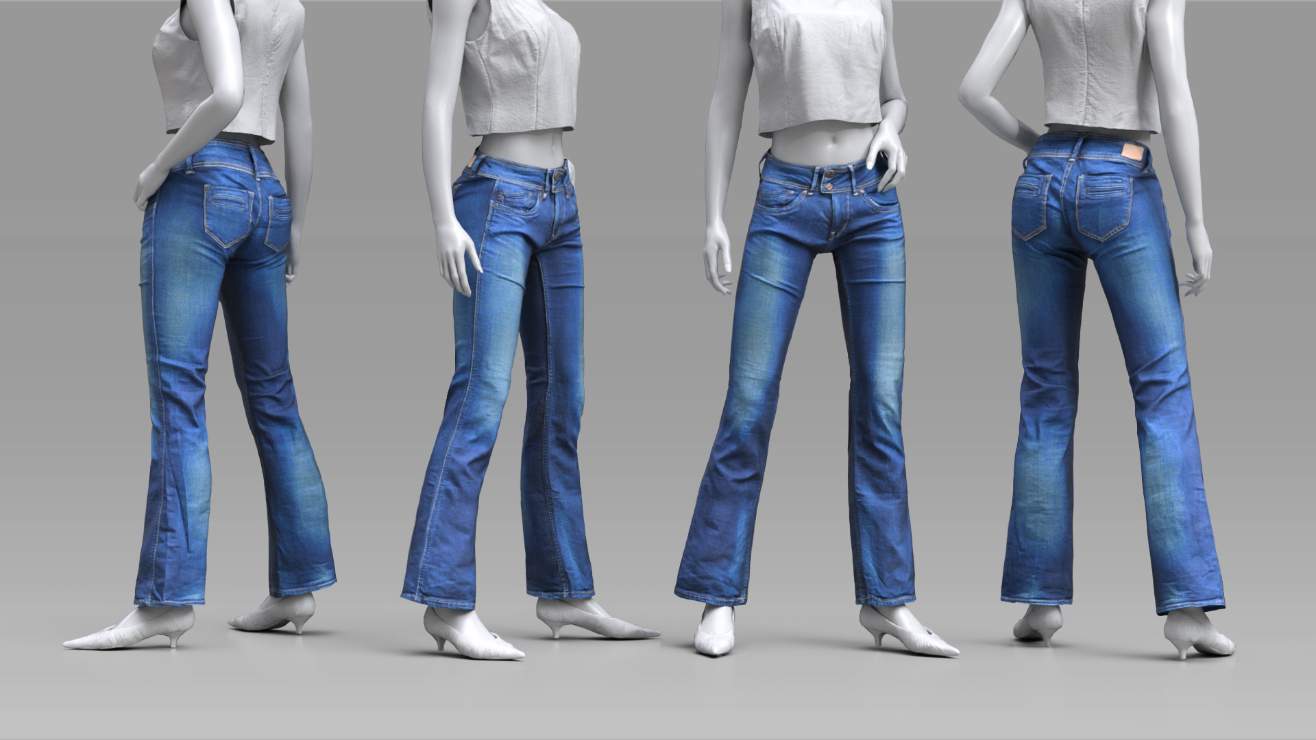 Dark Blue Jeans Long Trousers - Character Creator/Outfit - Reallusion ...