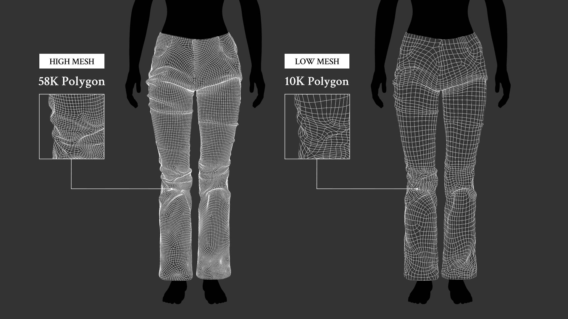 Dark Wide Pants Shiny Trousers - Character Creator/Outfit - Reallusion ...