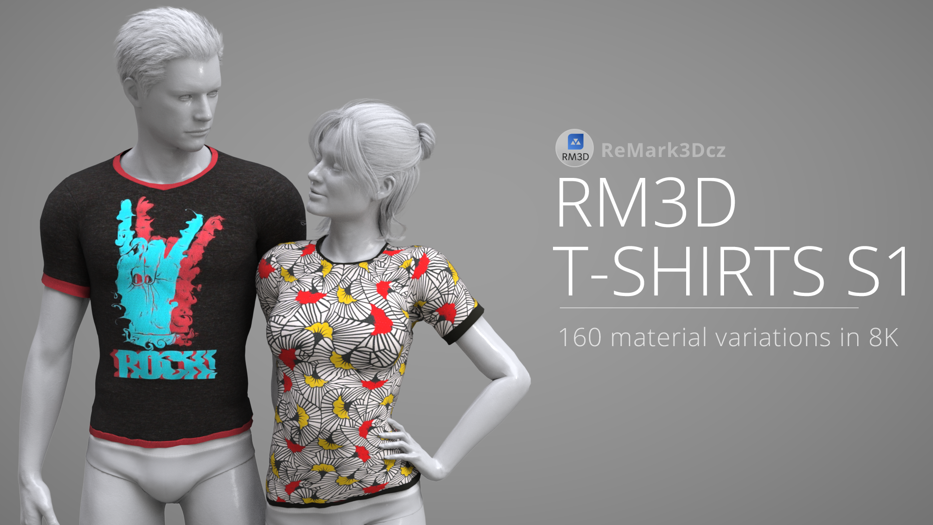 RM3D T-Shirts S1 (160 variants in 8K) - Character Creator/Outfit - Reallusion Content Store