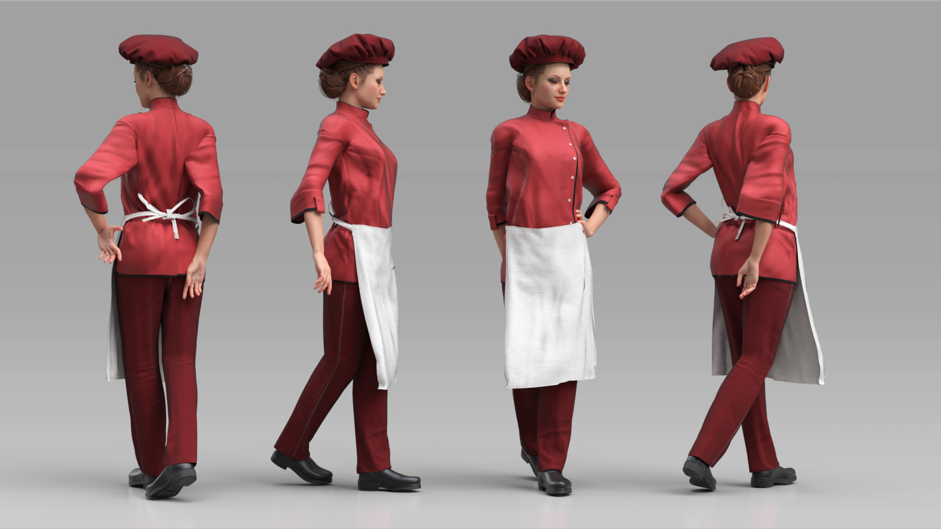 Hospitality Workwear - Chef Uniforms - Character Creator/Outfit ...