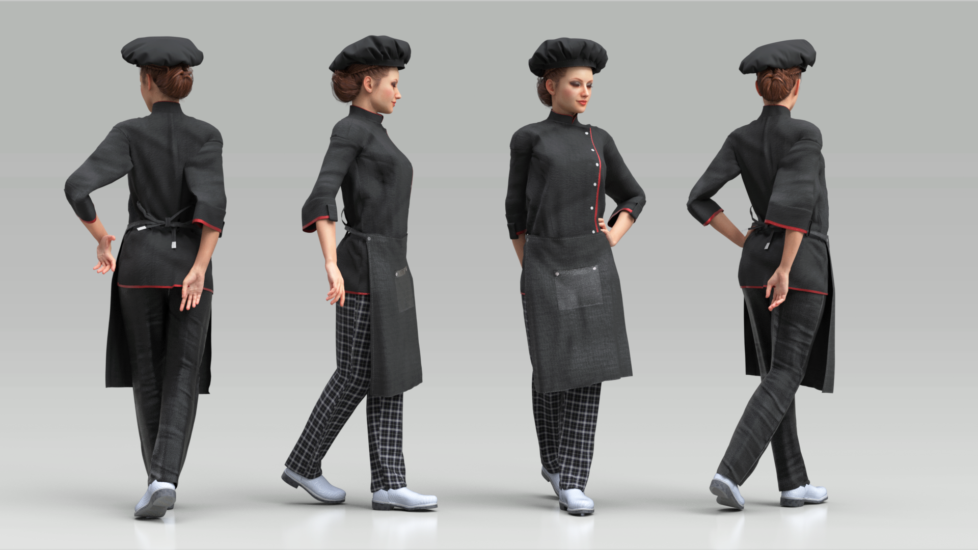 Hospitality Workwear - Chef Uniforms - Character Creator/Outfit ...