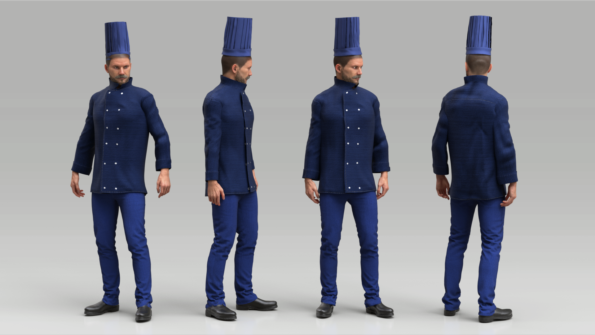 Hospitality Workwear - Chef Uniforms - Character Creator/Outfit ...