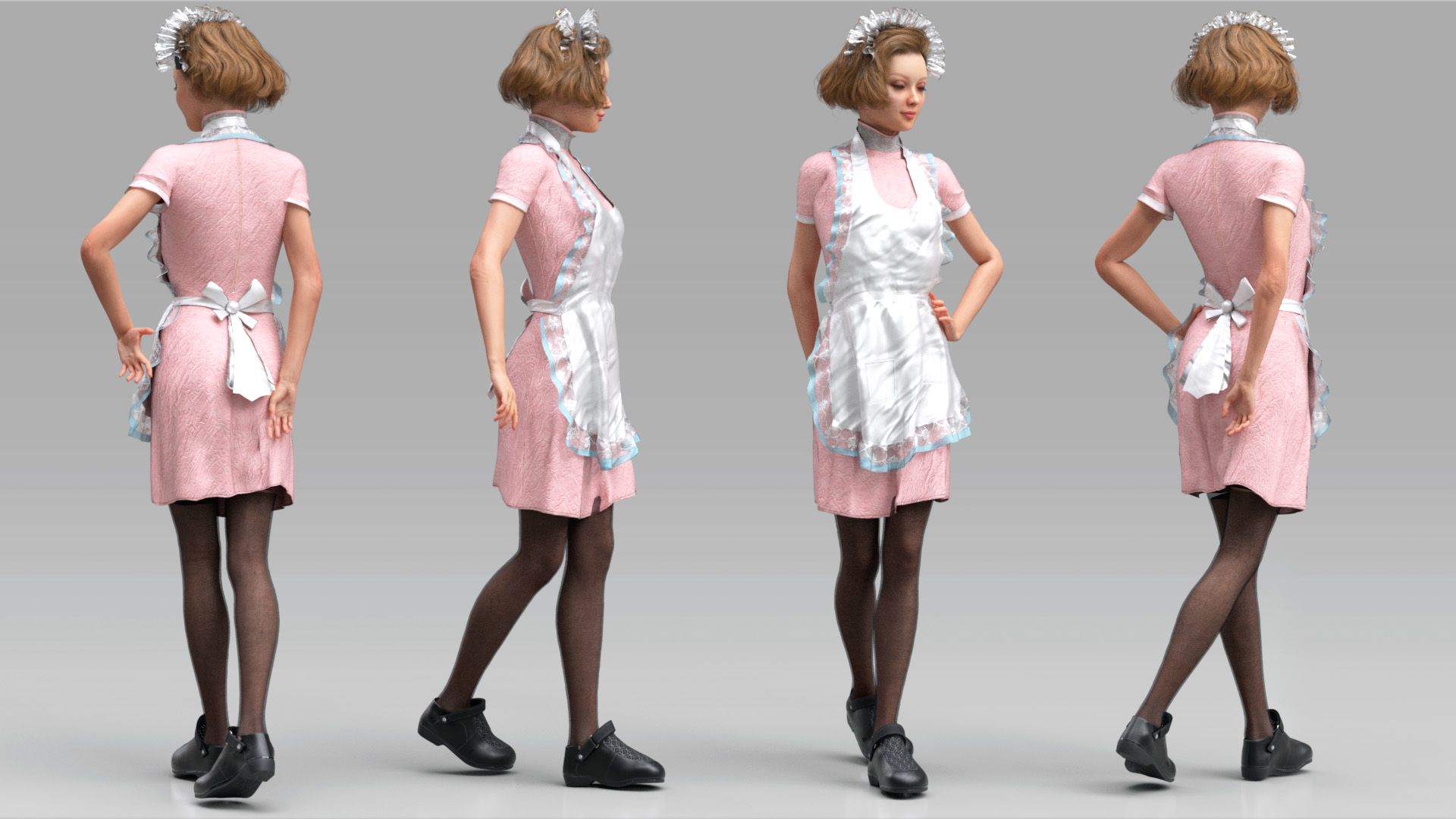 Hospitality Workwear - Waitress Costumes 6 Set - Character Creator ...