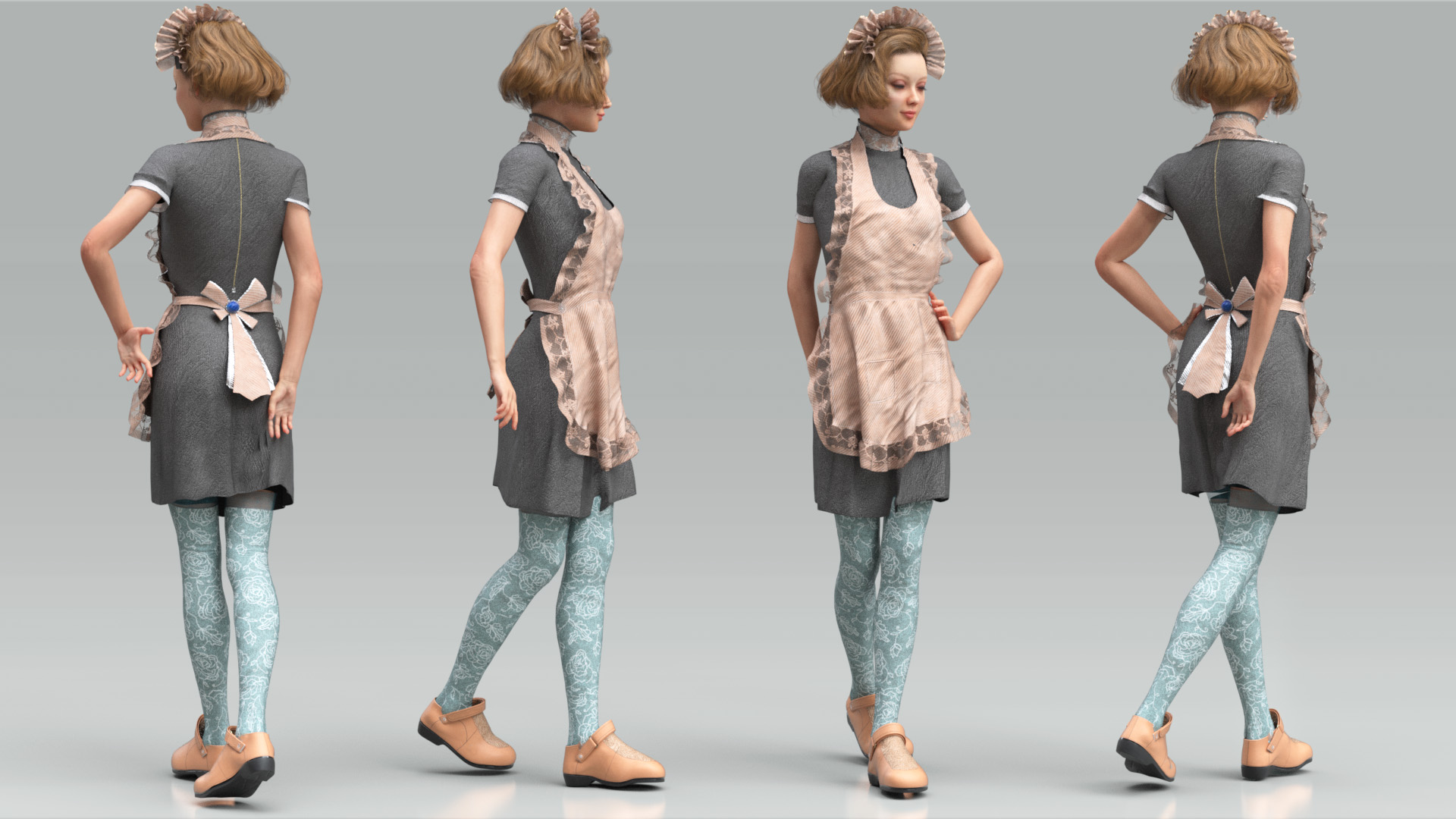 Hospitality Workwear - Waitress Costumes 6 Set - Character Creator ...