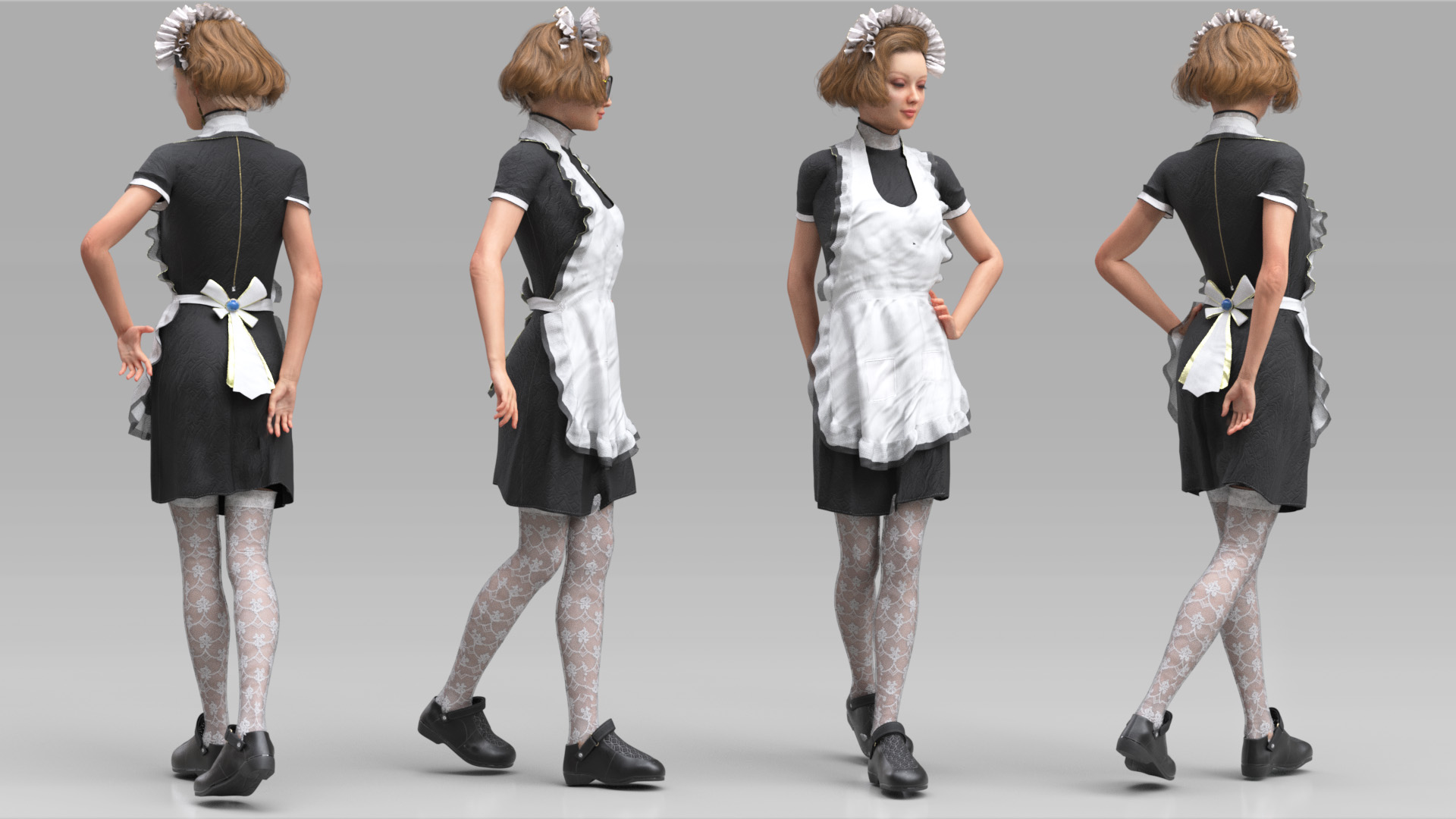 Hospitality Workwear - Waitress Costumes 6 Set - Character Creator ...