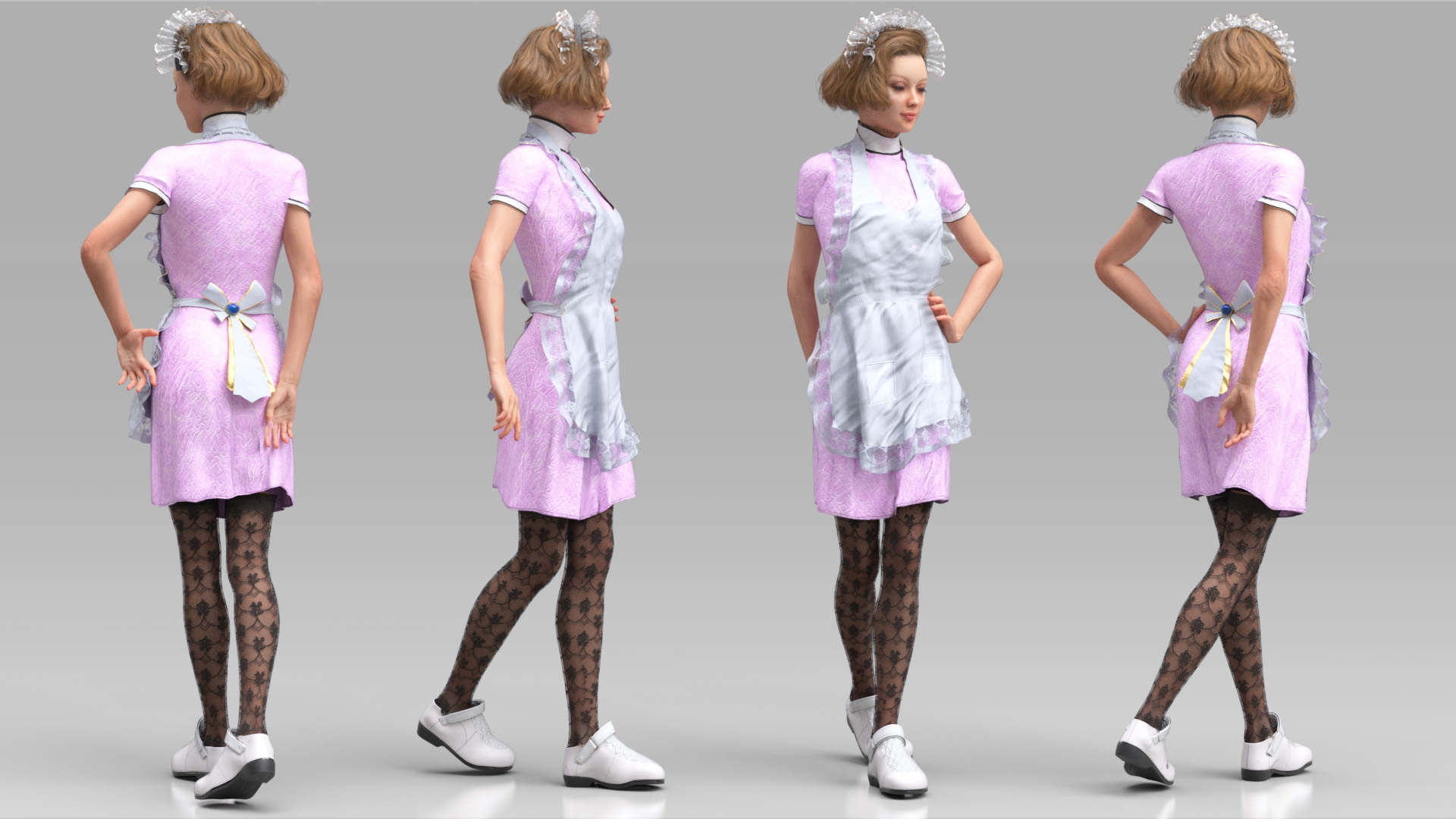 Hospitality Workwear - Waitress Costumes 6 Set - Character Creator ...