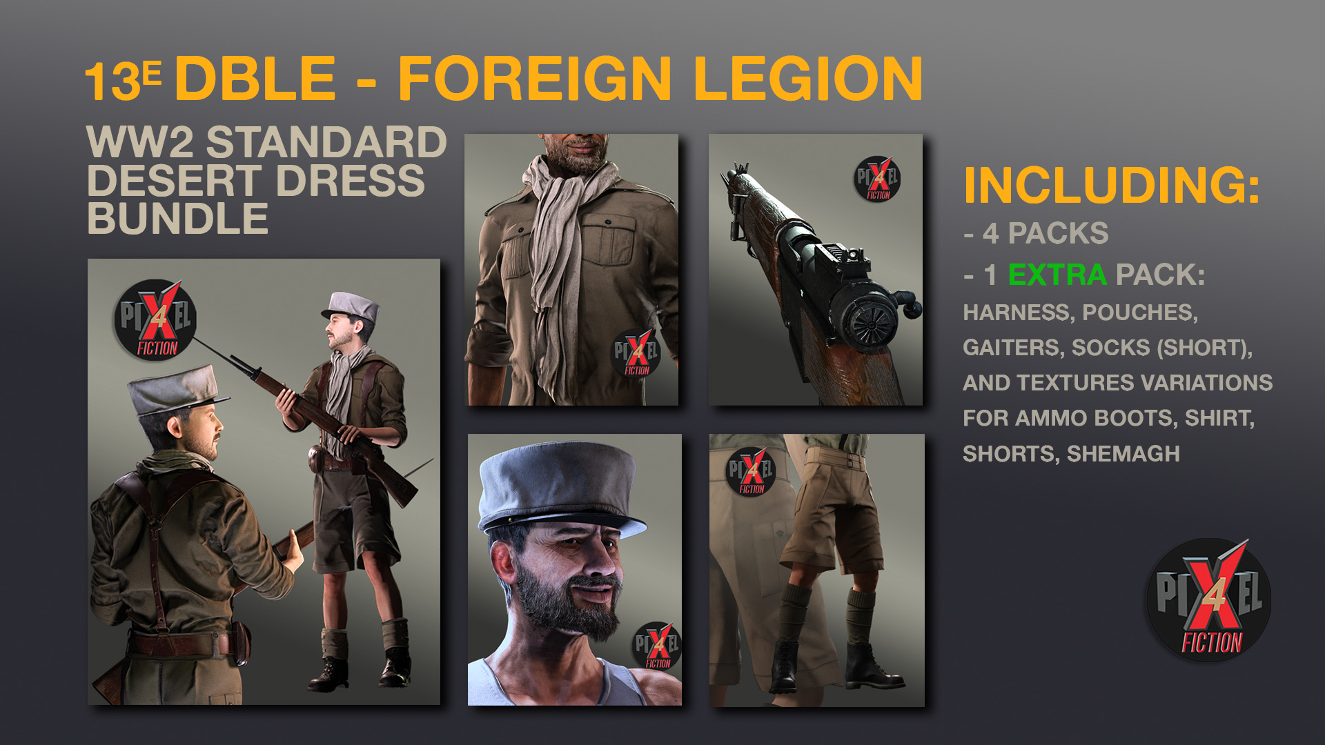 13e DBLE - Foreign Legion Desert Bundle - Character Creator/Outfit ...
