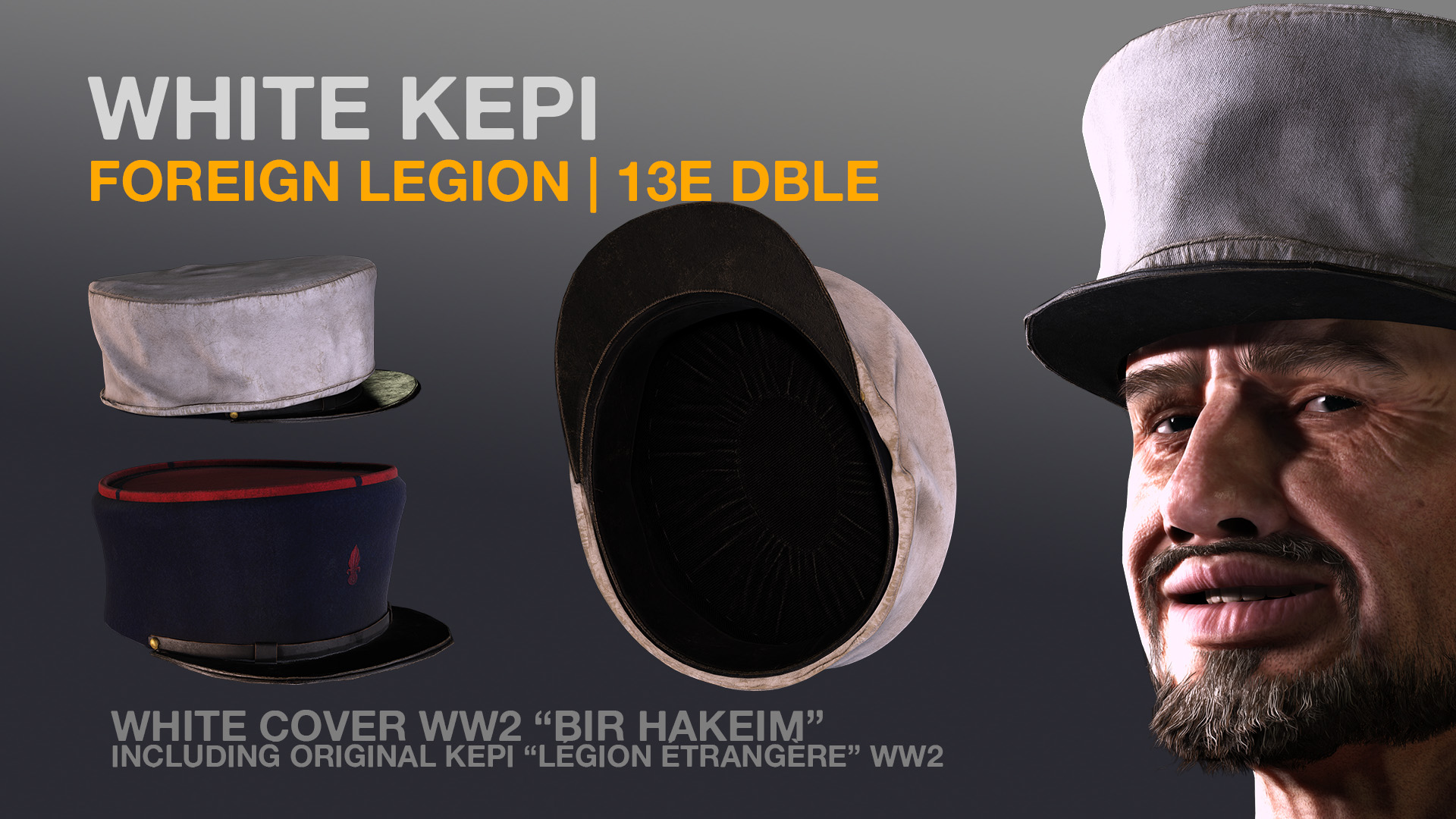 13e DBLE - Foreign Legion Desert Bundle - Character Creator/Outfit - Reallusion Content Store