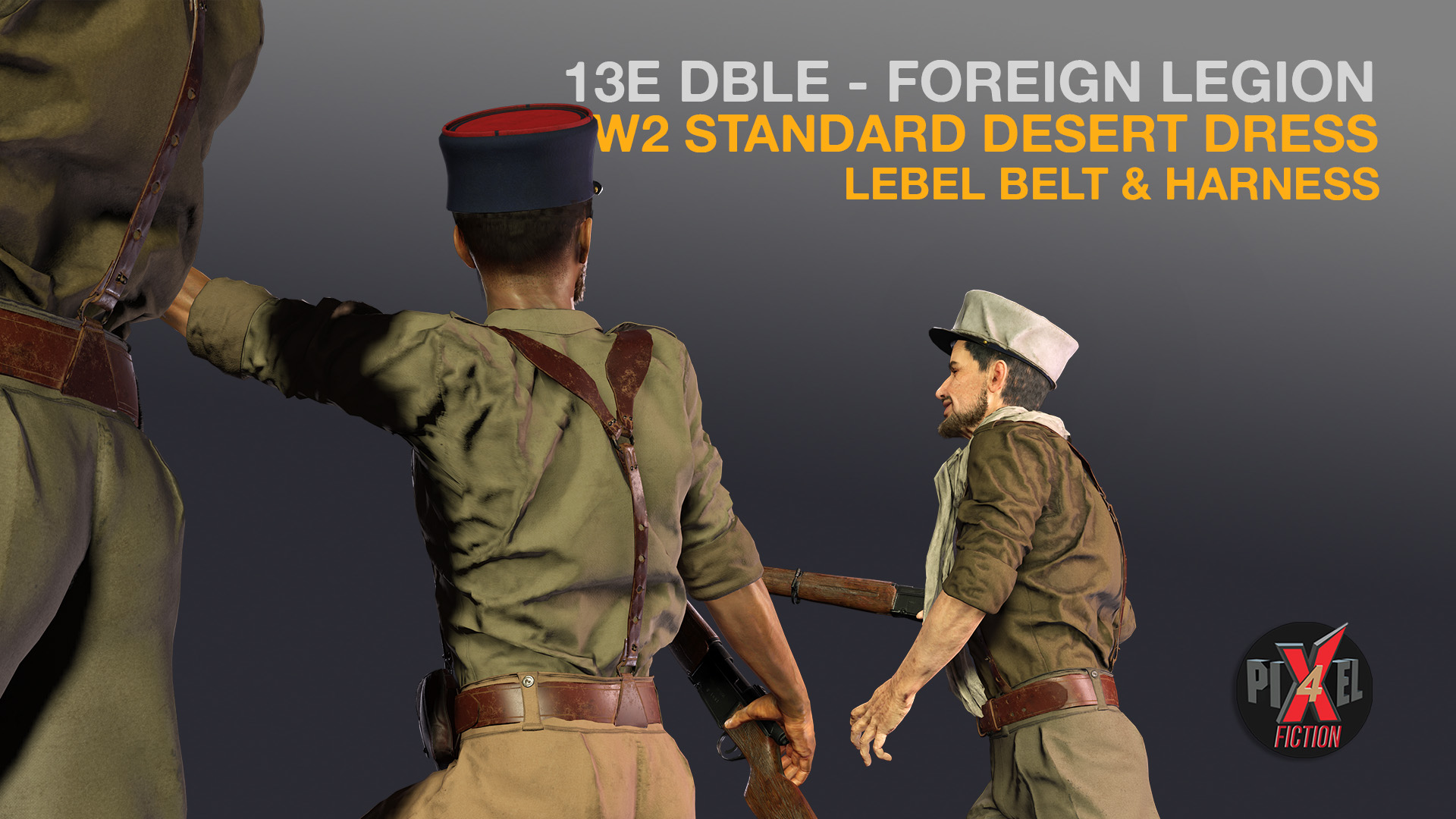 13e DBLE - Foreign Legion Desert Bundle - Character Creator/Outfit - Reallusion Content Store
