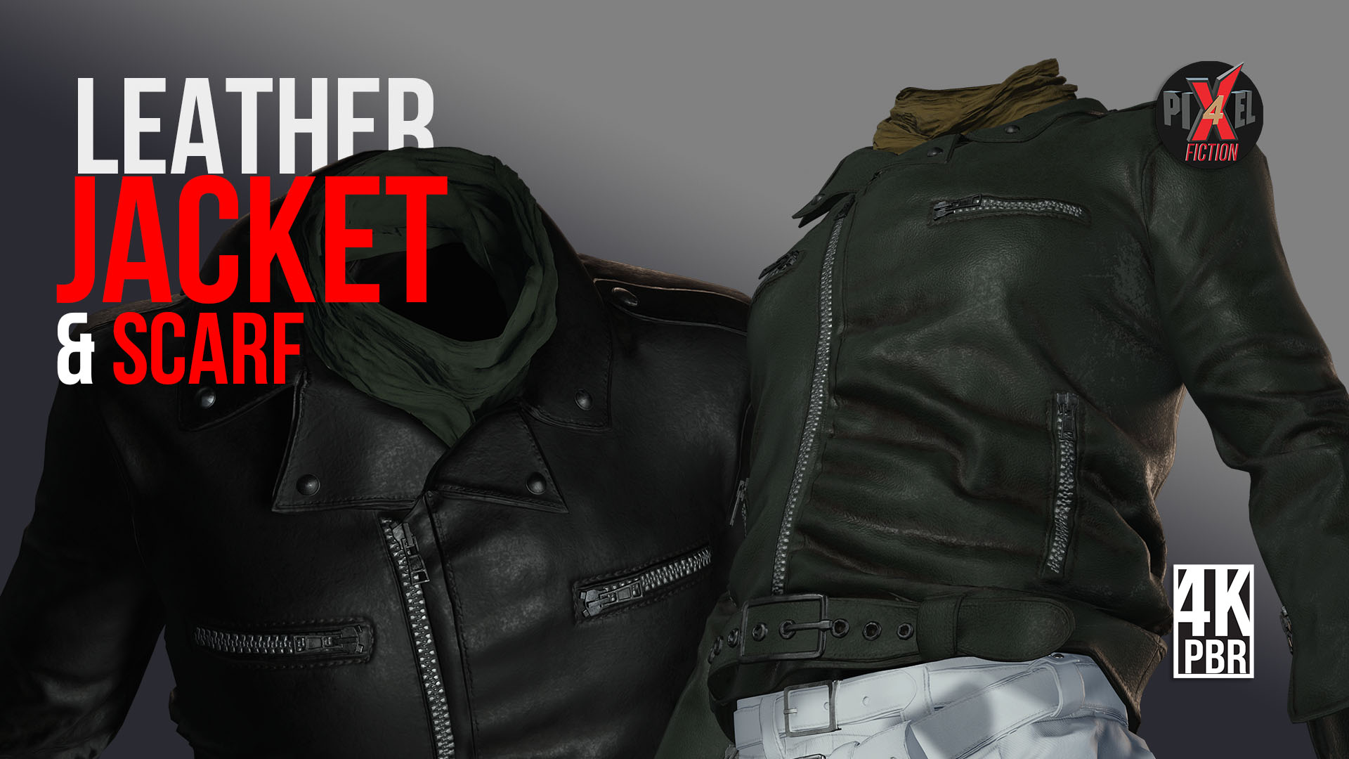 Scarf-Leather-Jacket - Character Creator/Outfit - Reallusion Content Store