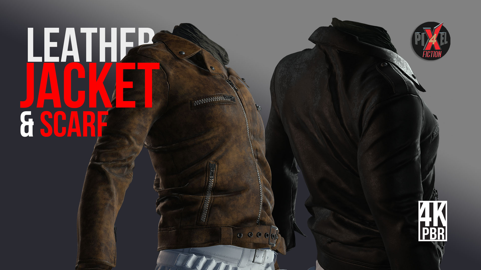 Scarf-Leather-Jacket - Character Creator/Outfit - Reallusion Content Store