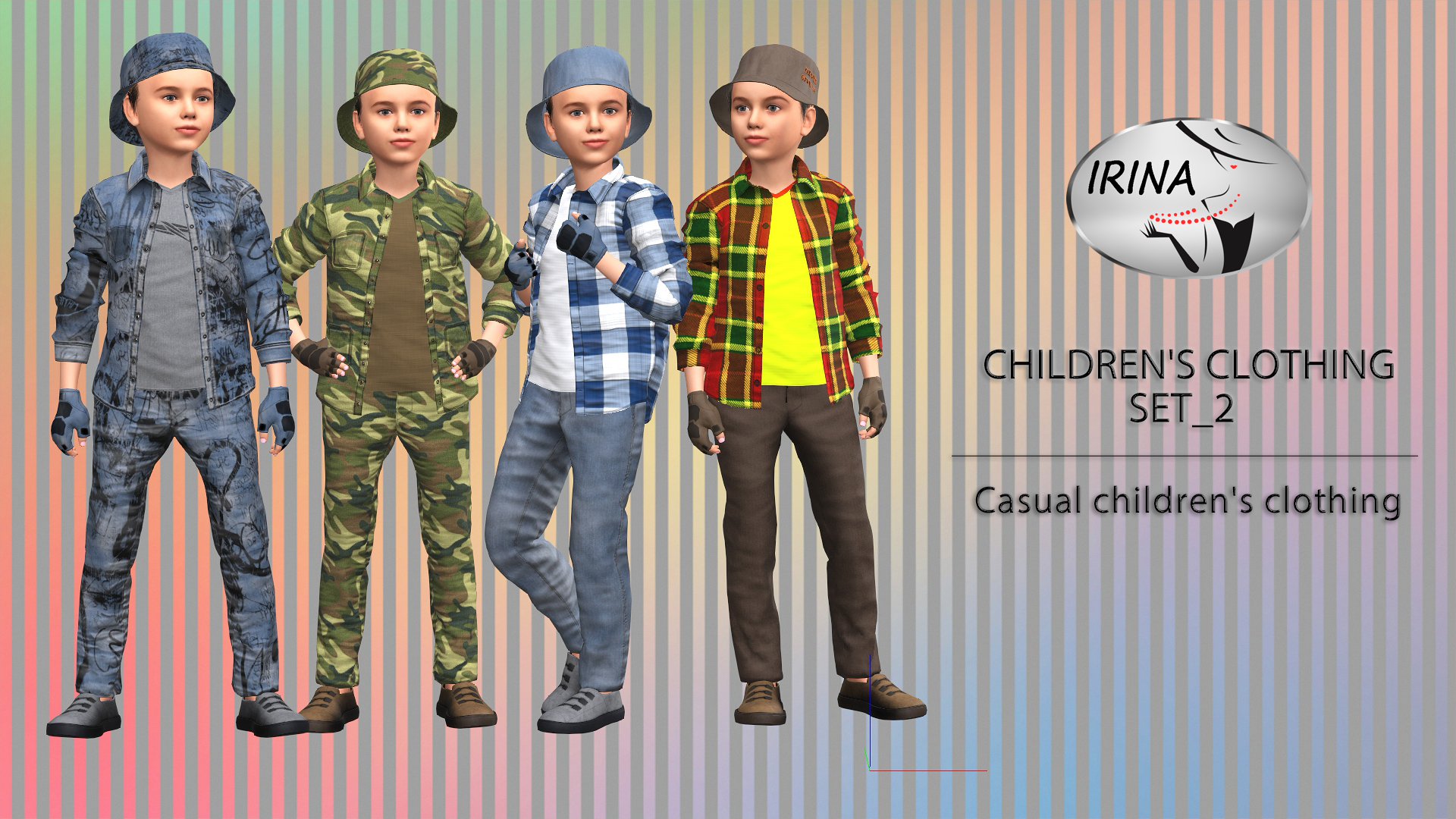 Children's clothing Set_2 - Character Creator/Outfit - Reallusion ...