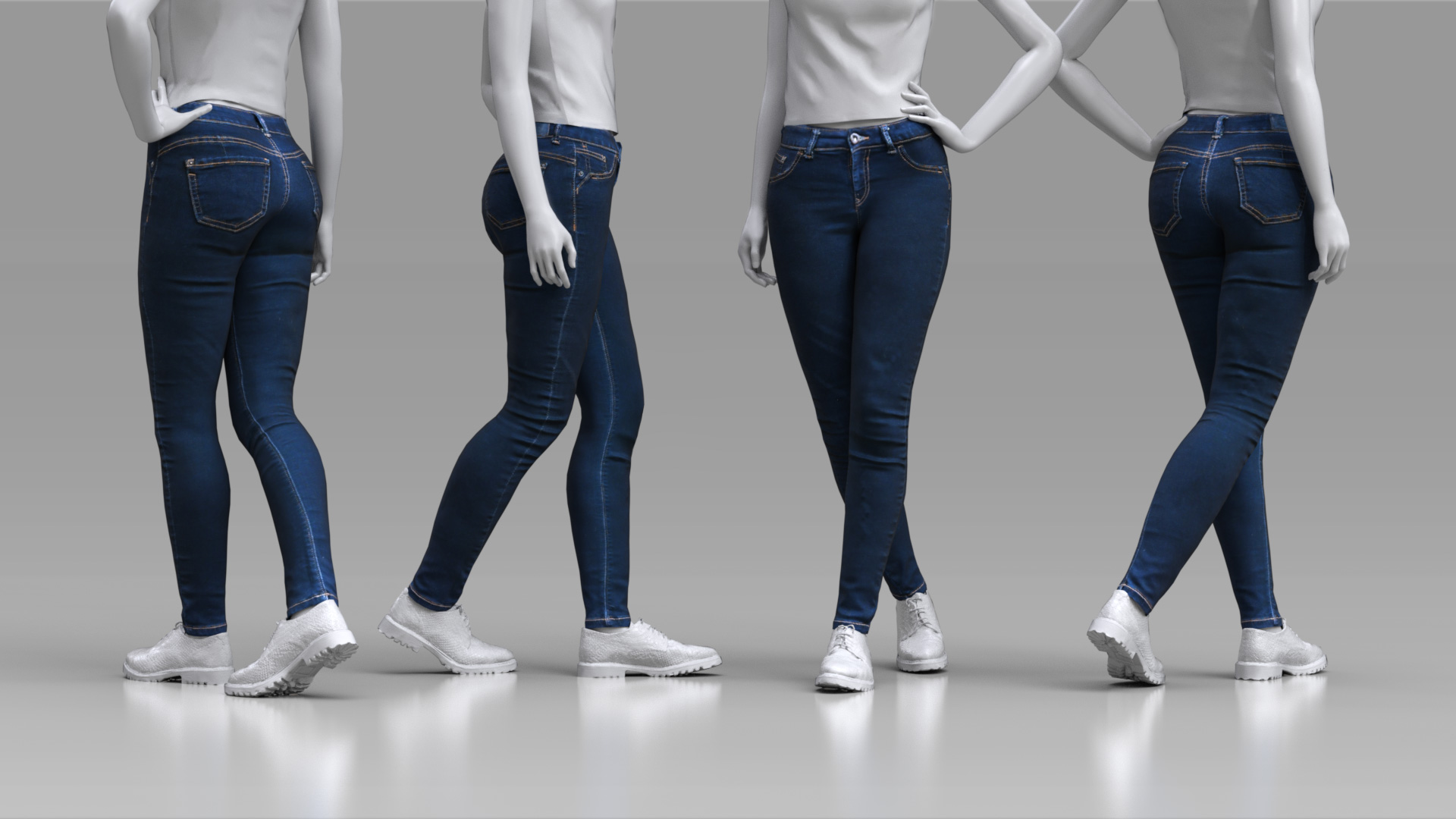 Dark Jeans Trousers - Character Creator/Outfit - Reallusion Content Store