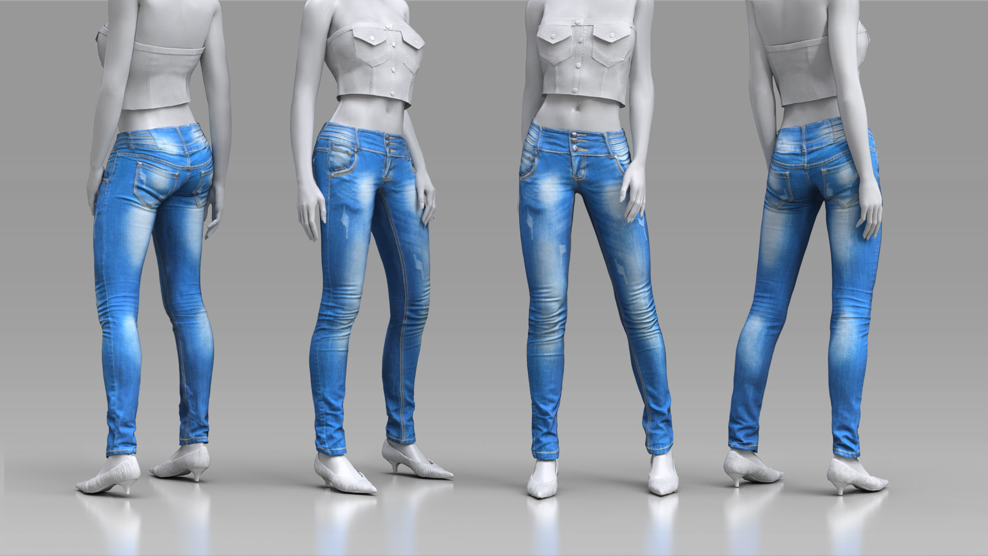 Spotted Jeans - Character Creator/Outfit - Reallusion Content Store