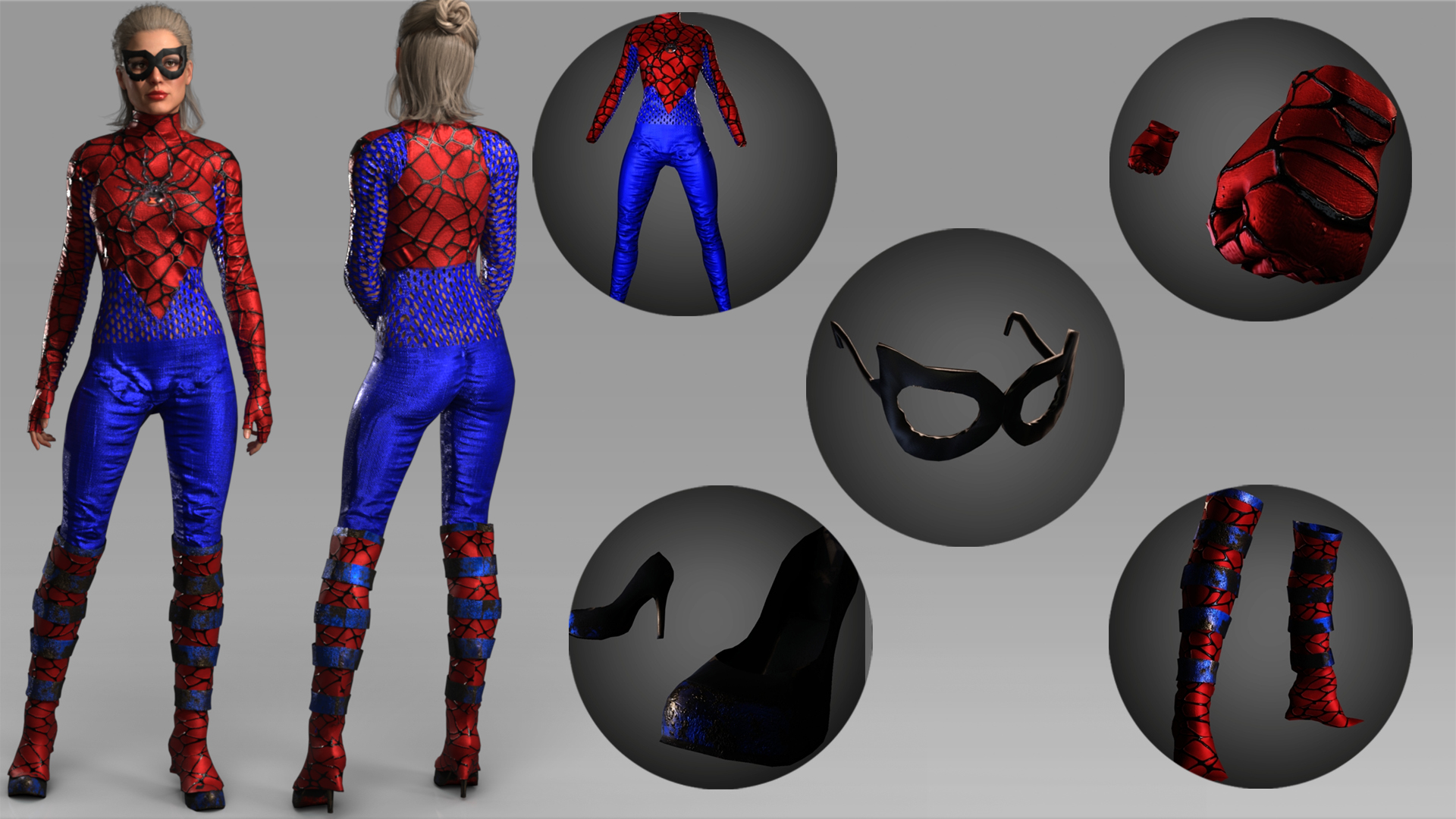 SpiderWomen_Costume - Character Creator/Outfit - Reallusion Content Store