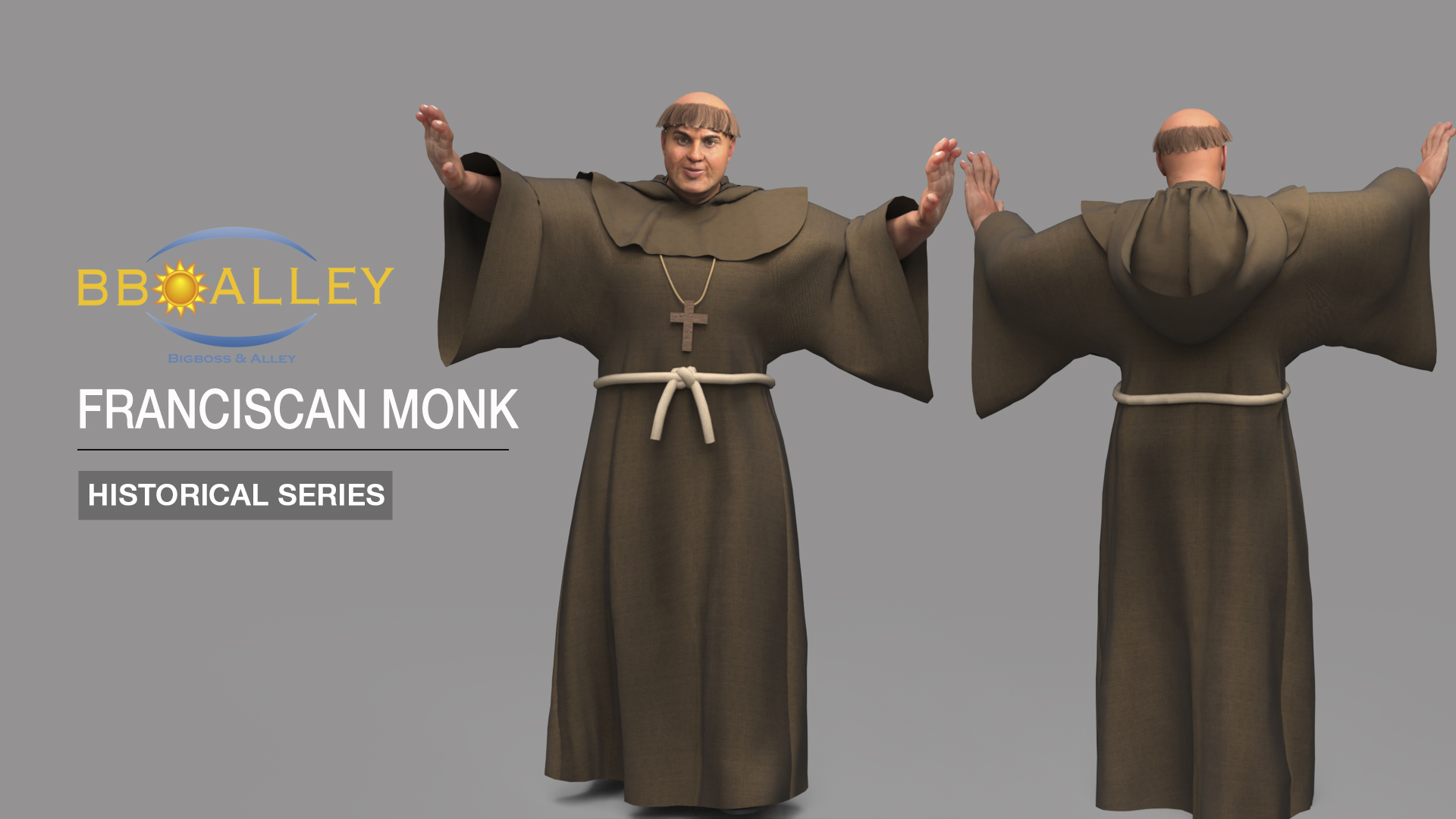 Franciscan Monk - Character Creator/Outfit - Reallusion Content Store
