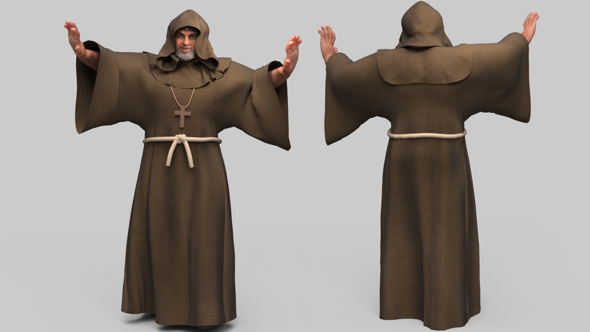 Franciscan Monk - Character Creator/Outfit - Reallusion Content Store