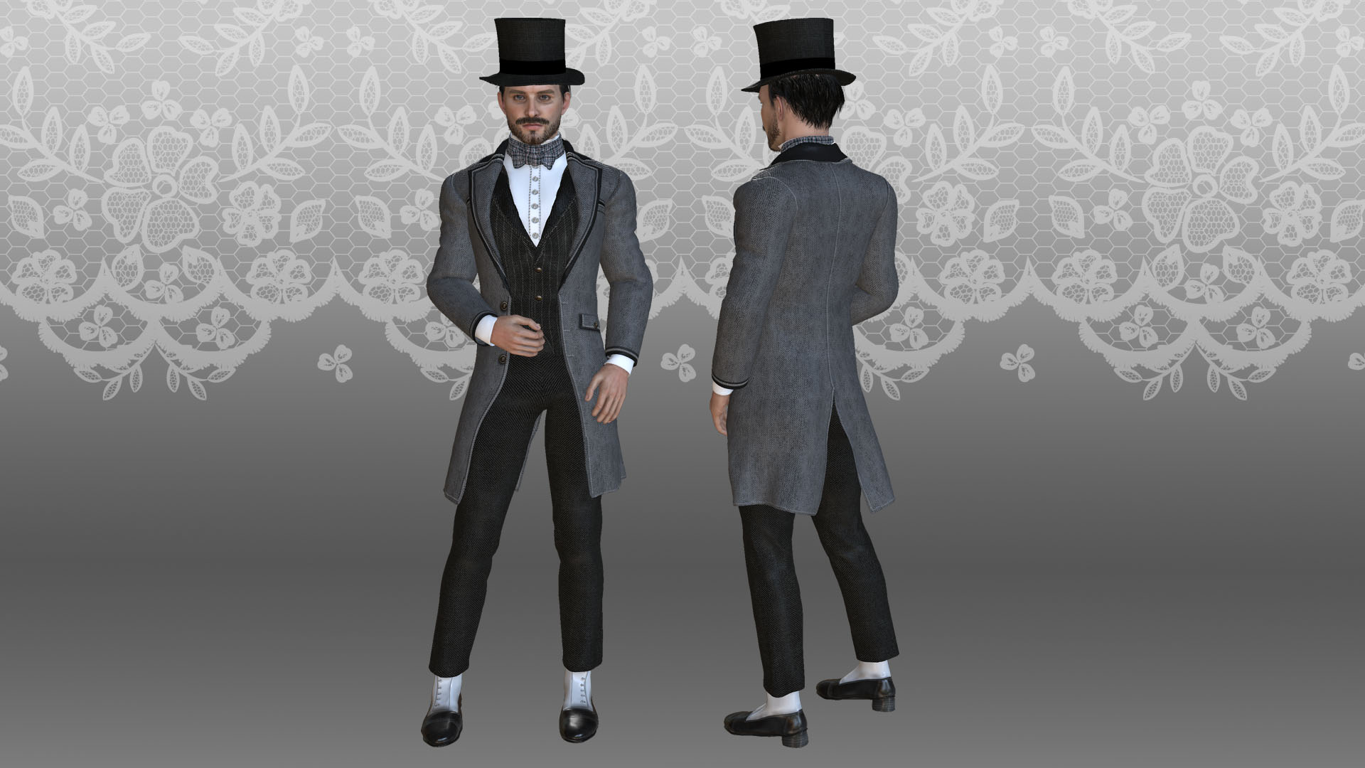 Sckript Early Victorian Dandy look 3 - Character Creator/Outfit ...