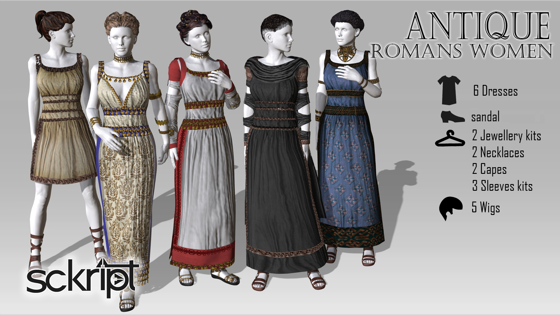 Antique Rome Women clothing - Character Creator/Outfit - Reallusion ...