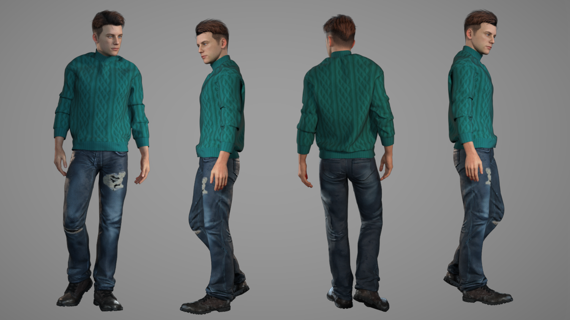 Men's Knit Sweaters - Character Creator/Outfit - Reallusion Content Store