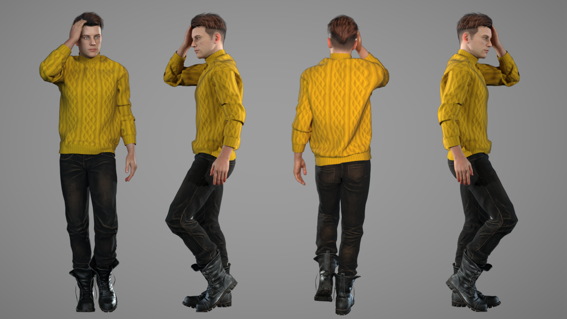 Men's Knit Sweaters - Character Creator/Outfit - Reallusion Content Store