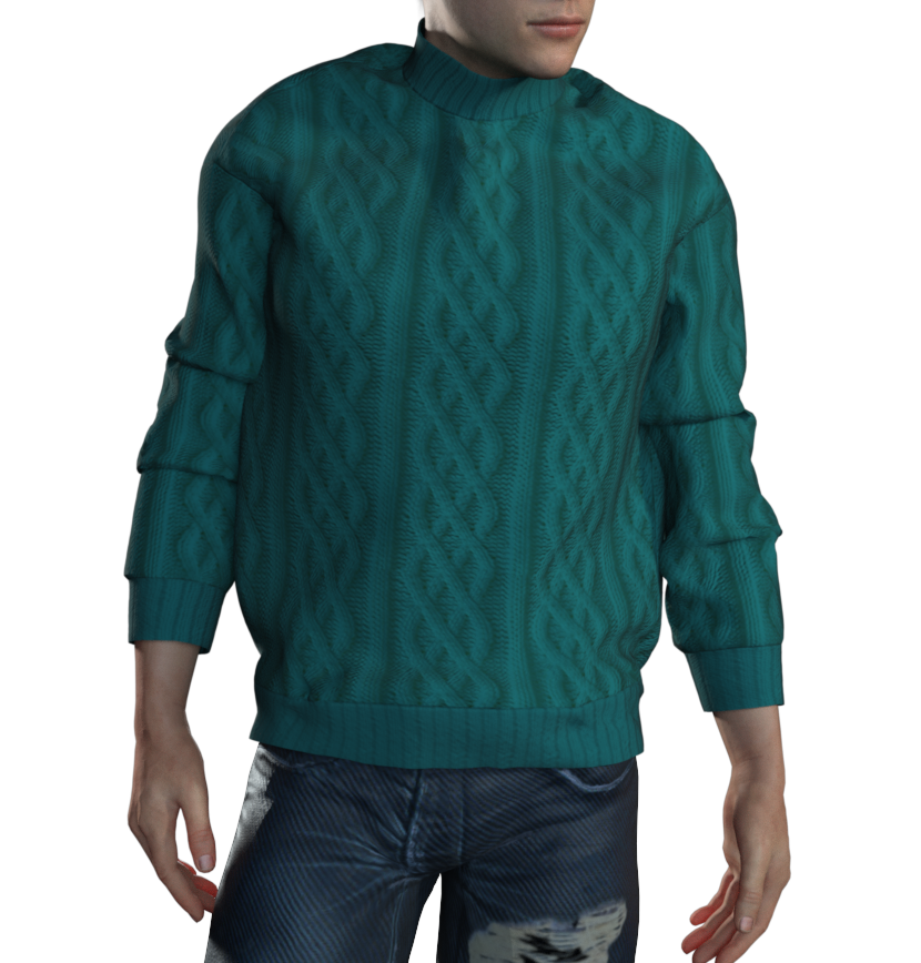 Men's Knit Sweaters - Character Creator/Outfit - Reallusion Content Store