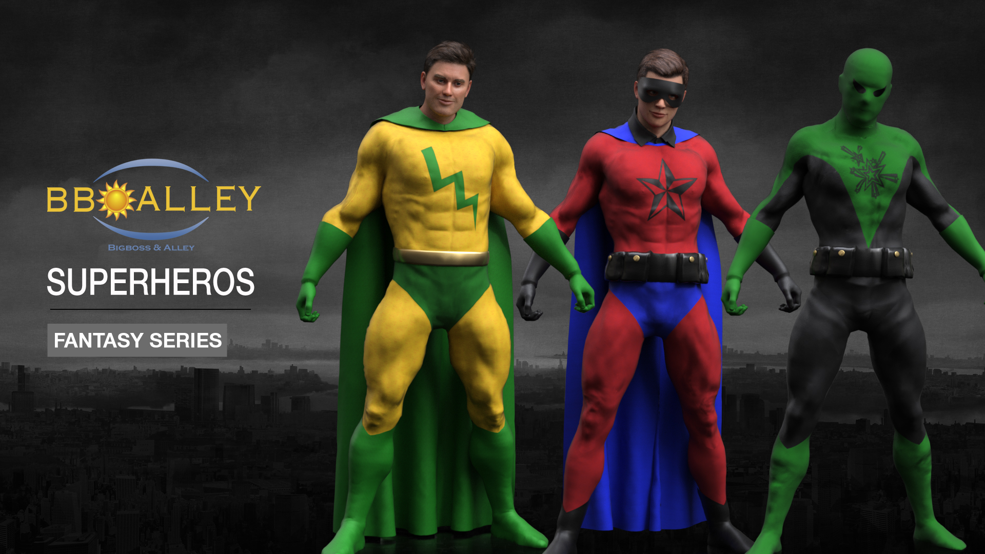 Male Superheros - Character Creator/Outfit - Reallusion Content Store