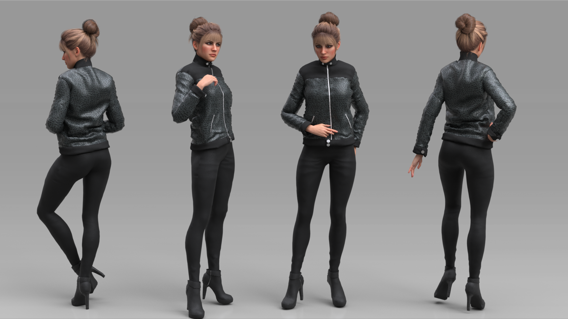 Bomber Jackets Female - Character Creator/Outfit - Reallusion Content Store