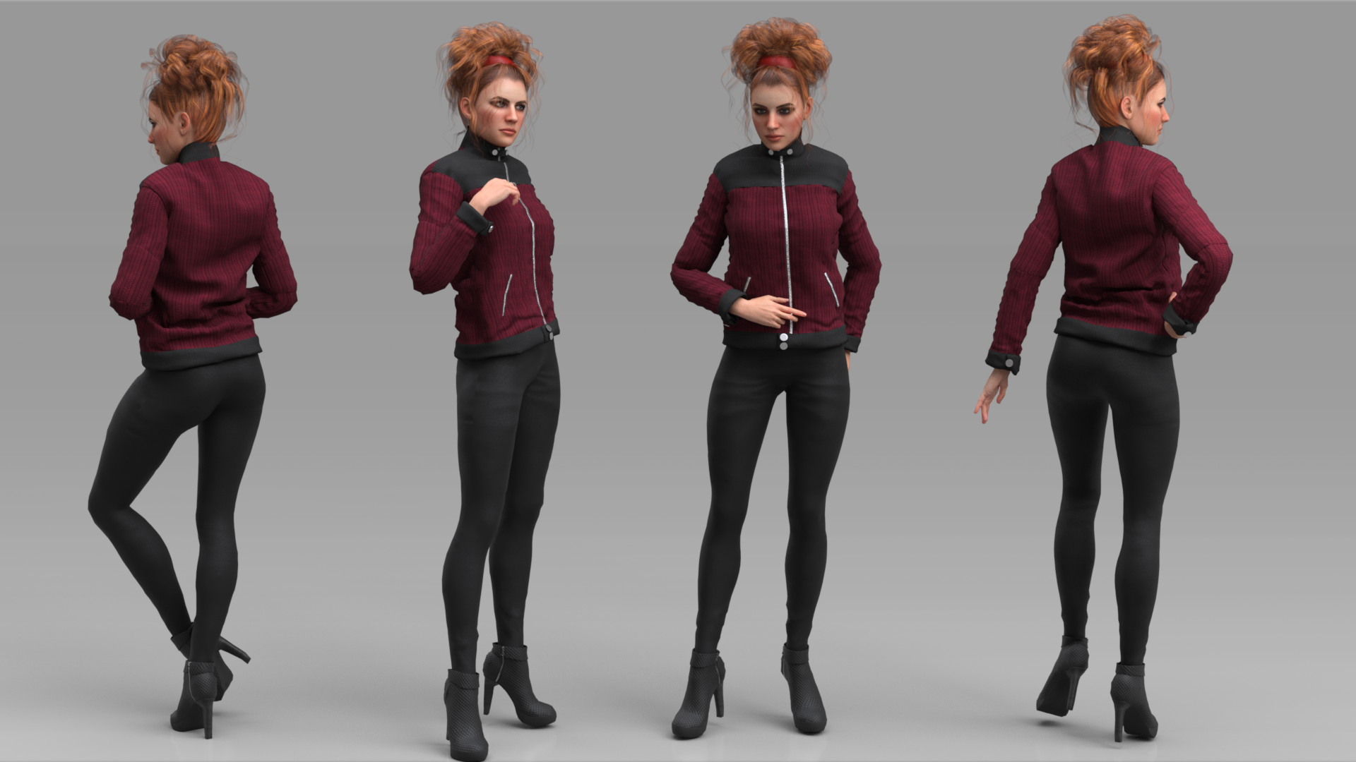 Bomber Jackets Female - Character Creator/Outfit - Reallusion Content Store