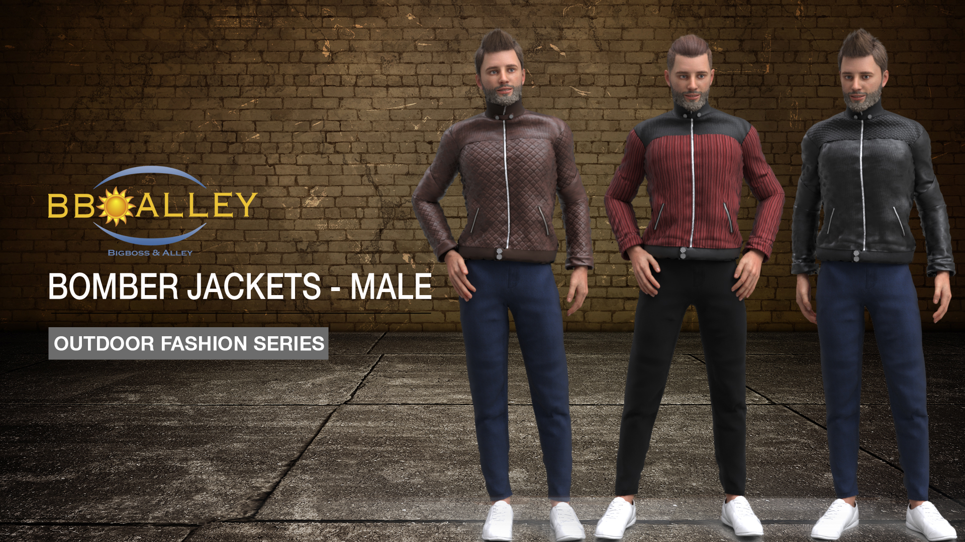 Bomber Jackets - Male - Character Creator/Outfit - Reallusion Content Store