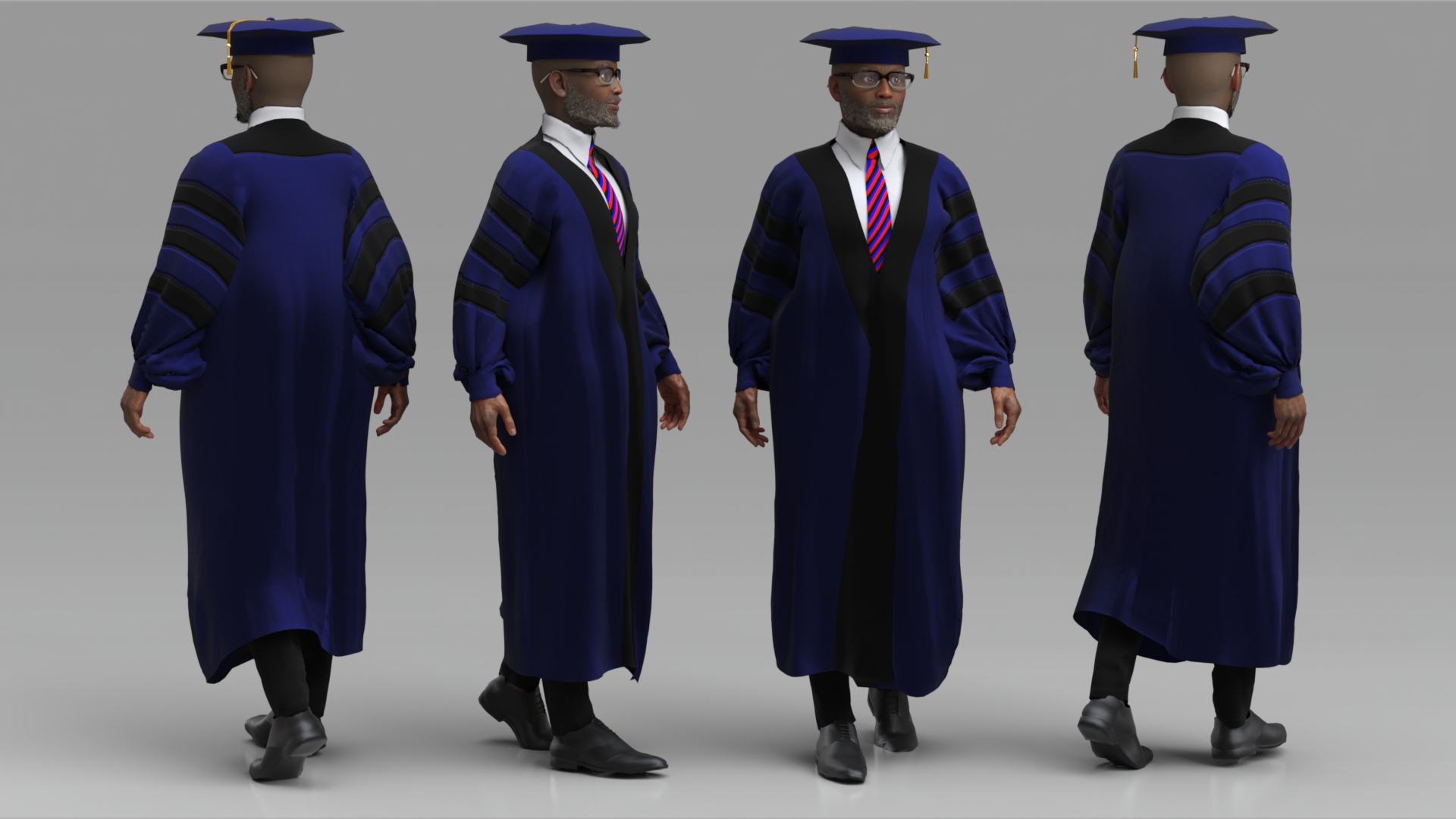Professor Grad Gowns - Character Creator/Outfit - Reallusion Content Store