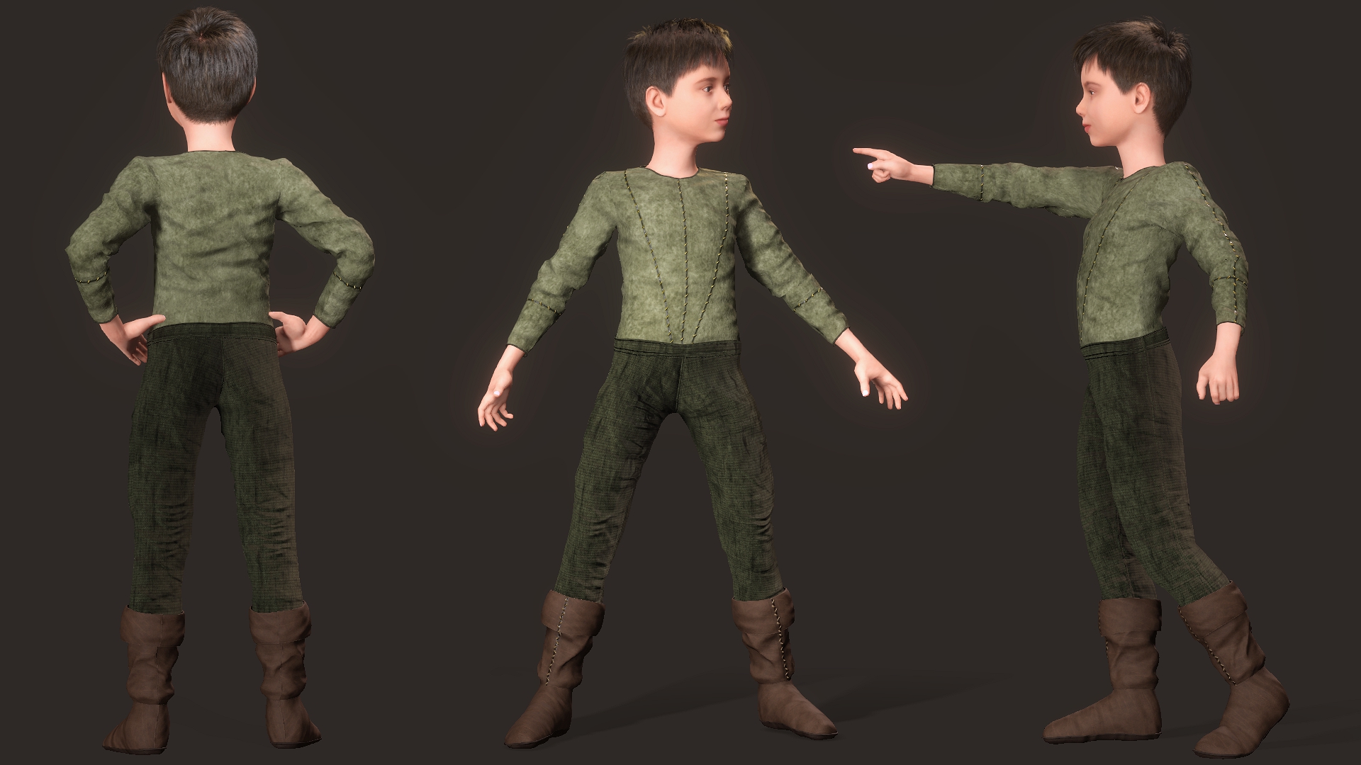 Medieval children's clothing and boots _ B1 - Character Creator/Outfit ...