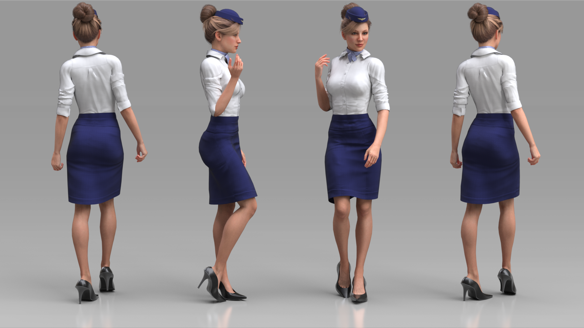 Flight Attendant - Character Creator/Outfit - Reallusion Content Store