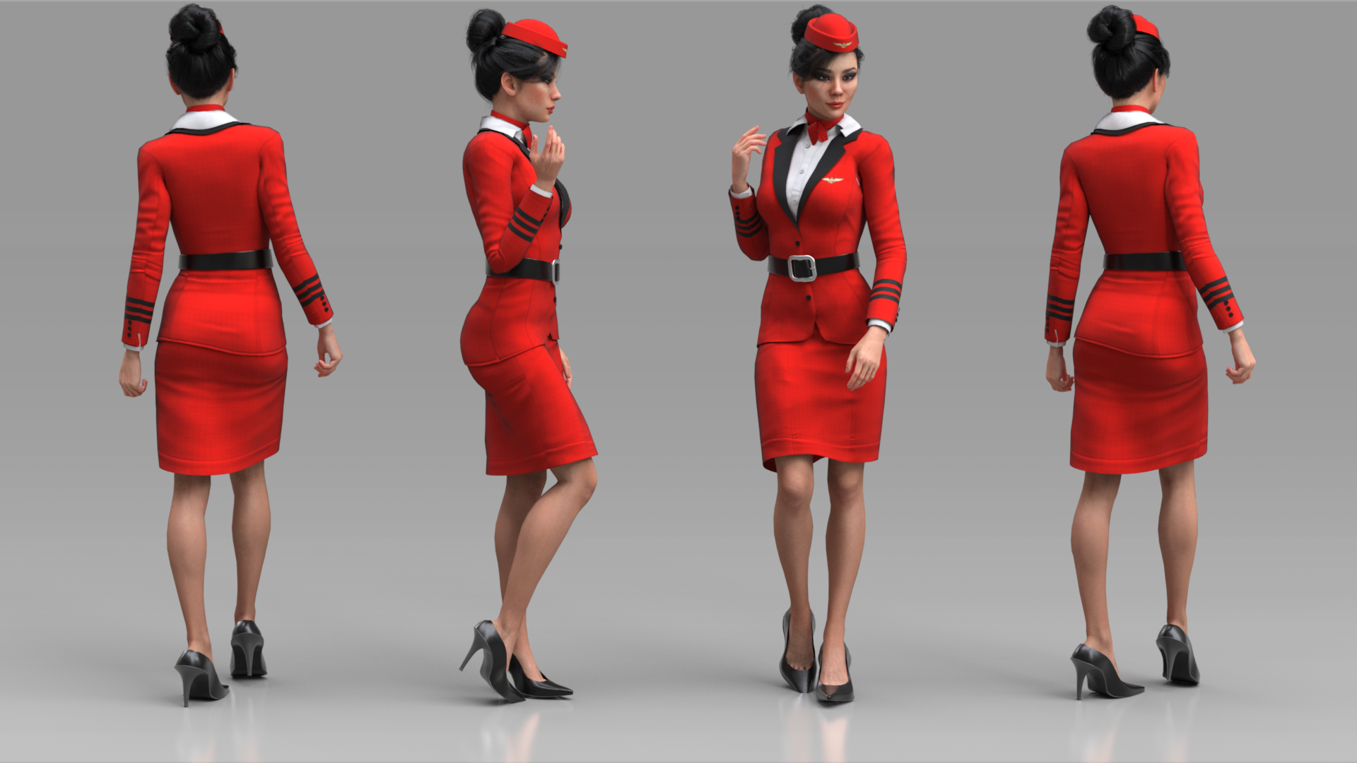 Flight Attendant - Character Creator/Outfit - Reallusion Content Store