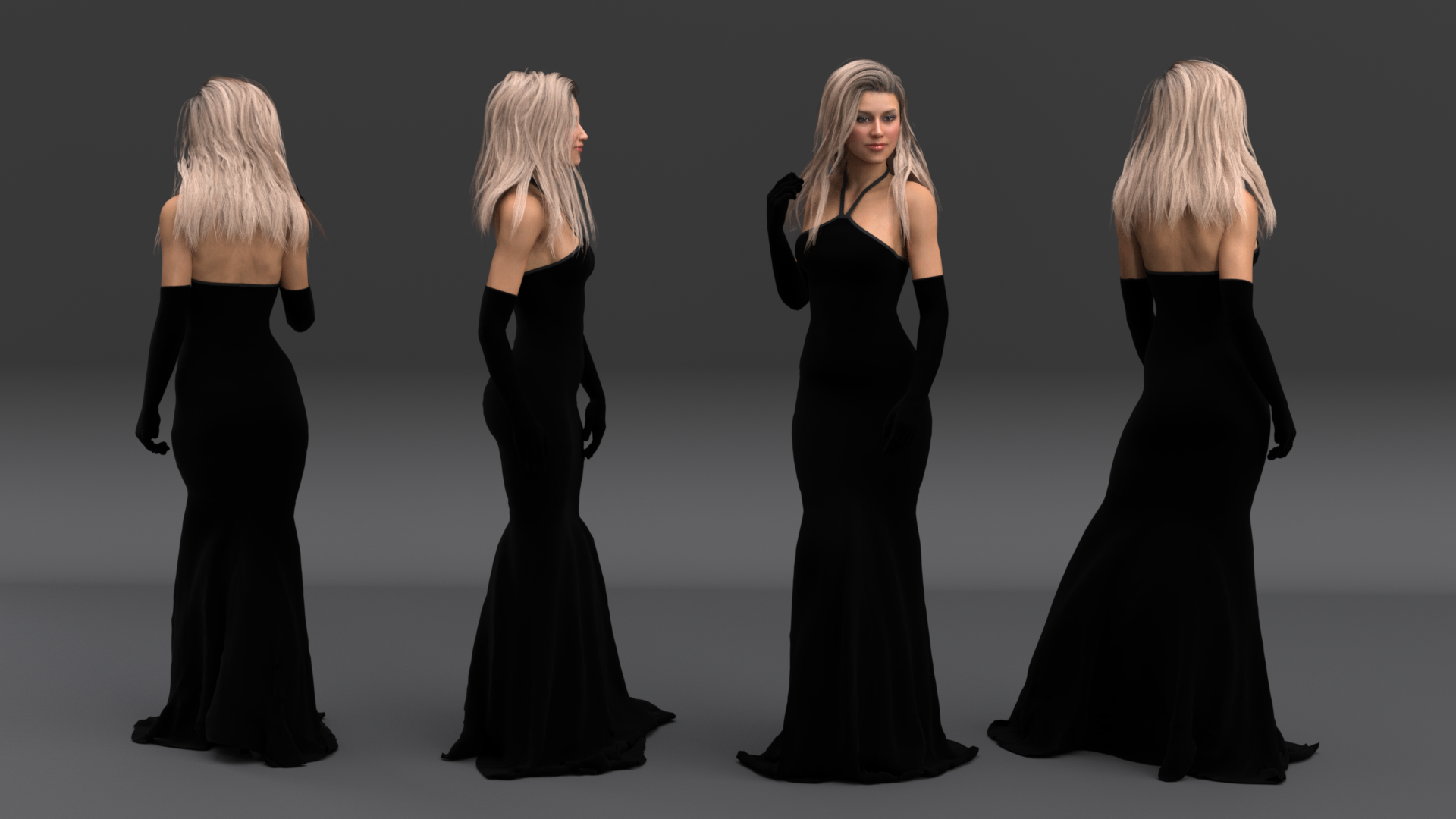 Fishtail Gown - Character Creator/Outfit - Reallusion Content Store