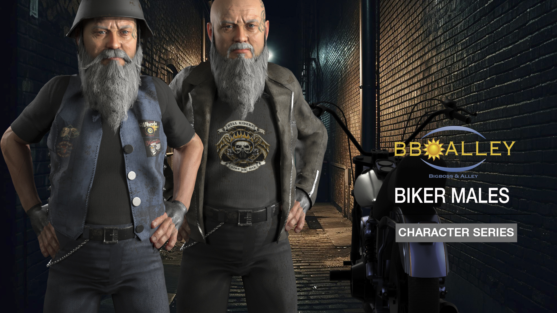 Biker Males - Character Creator/Outfit - Reallusion Content Store