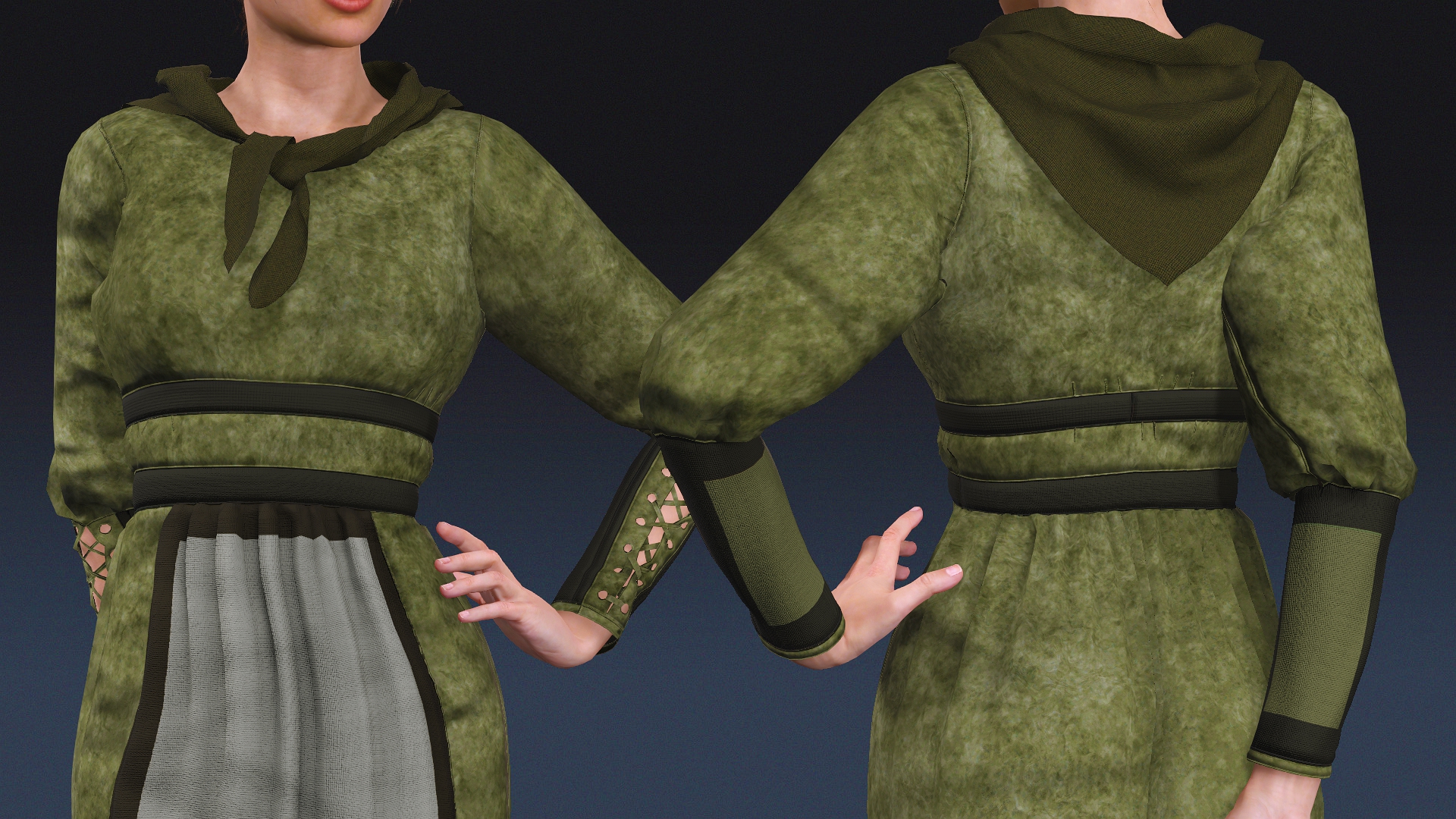 Medieval Outfit_Set_F1 - Character Creator/Outfit - Reallusion Content ...