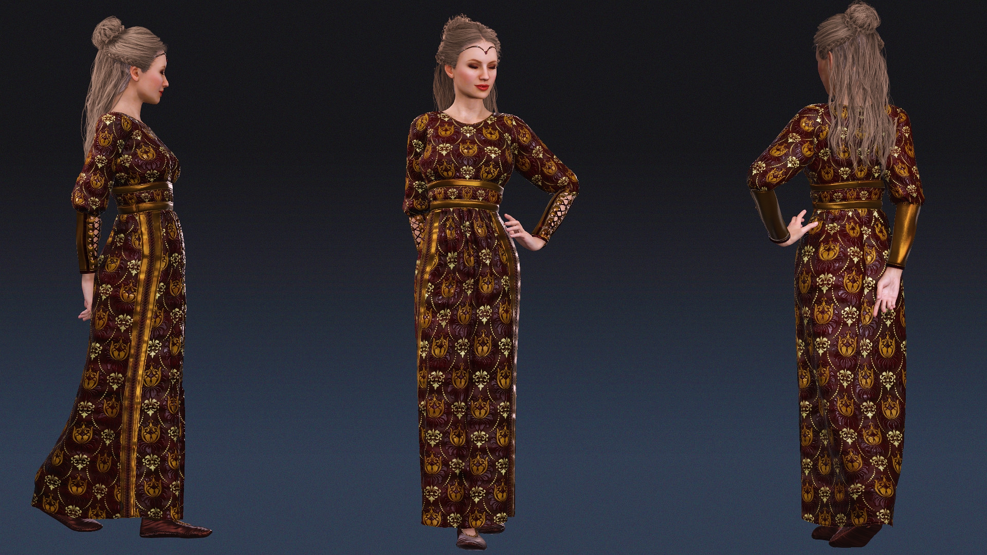 Medieval Outfit_Set_F1 - Character Creator/Outfit - Reallusion Content ...