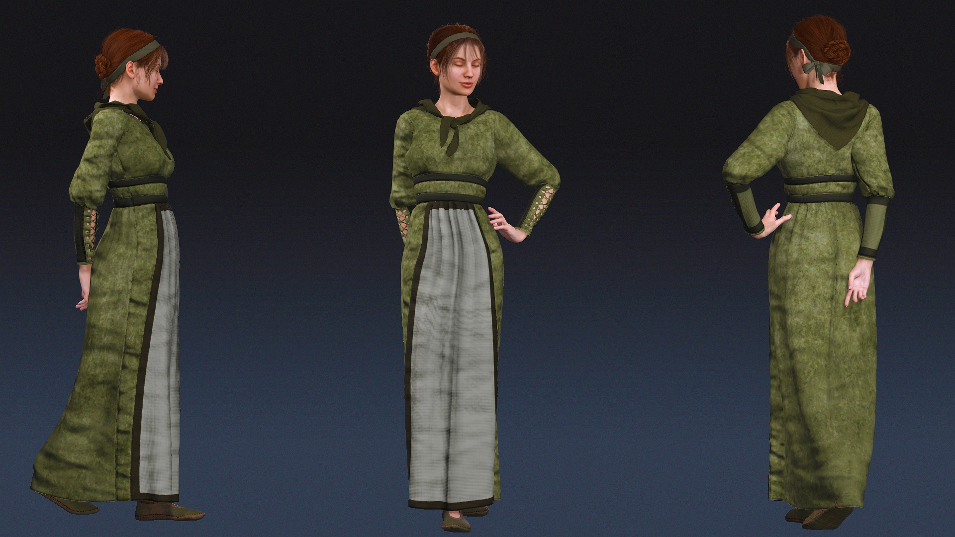 Medieval Outfit_Set_F1 - Character Creator/Outfit - Reallusion Content ...
