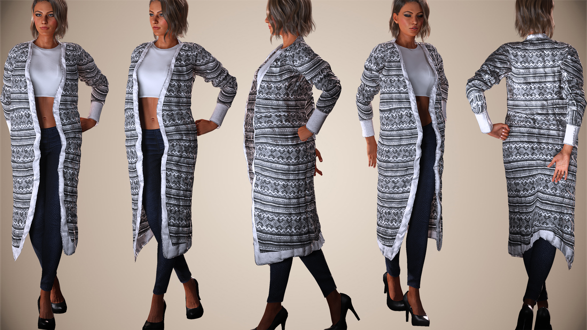 Cardigans V1_8 Pack - Character Creator/Outfit - Reallusion Content Store