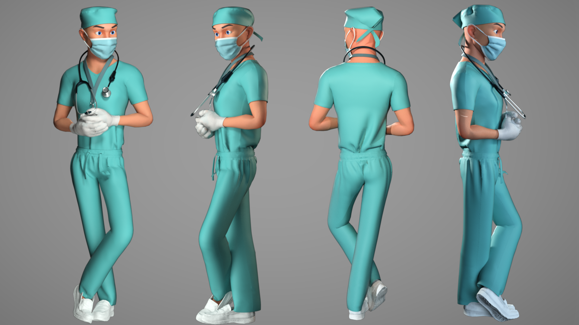 Robert & Yvonne Surgeon Outfits - Character Creator/Outfit - Reallusion ...