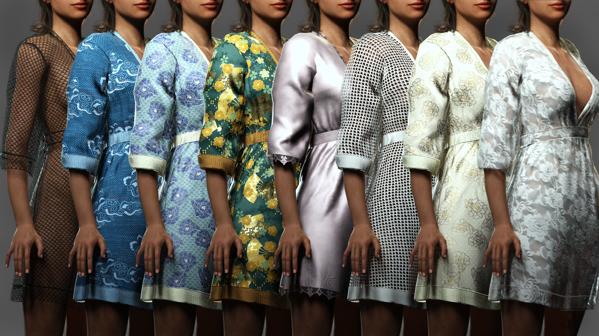 Nightgown 8 pack - Character Creator/Outfit - Reallusion Content Store