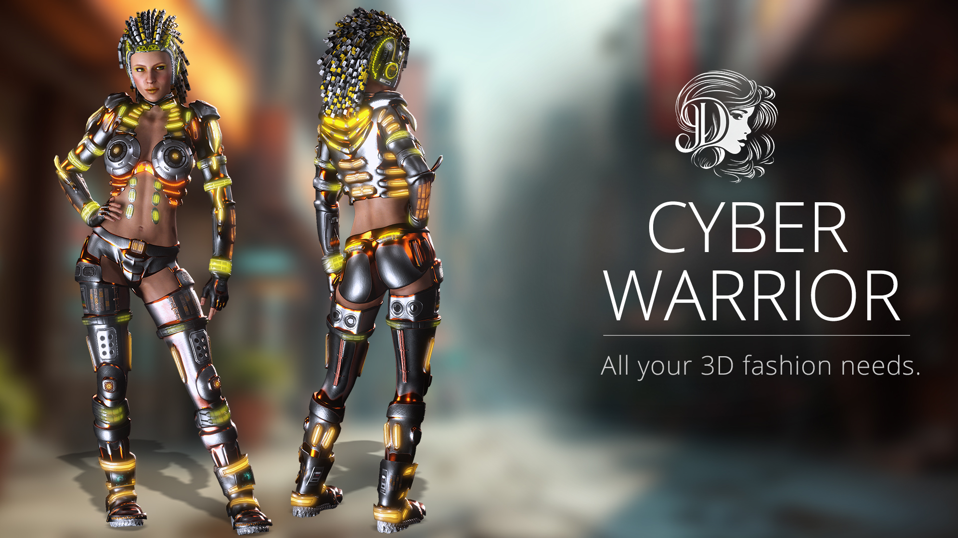Cyber Warrior - Character Creator/Outfit - Reallusion Content Store