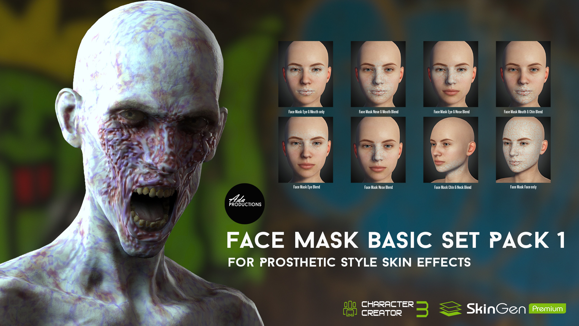 DMFX Face Mask Basic Set Pack 1 - Character Creator/Skin - Reallusion ...
