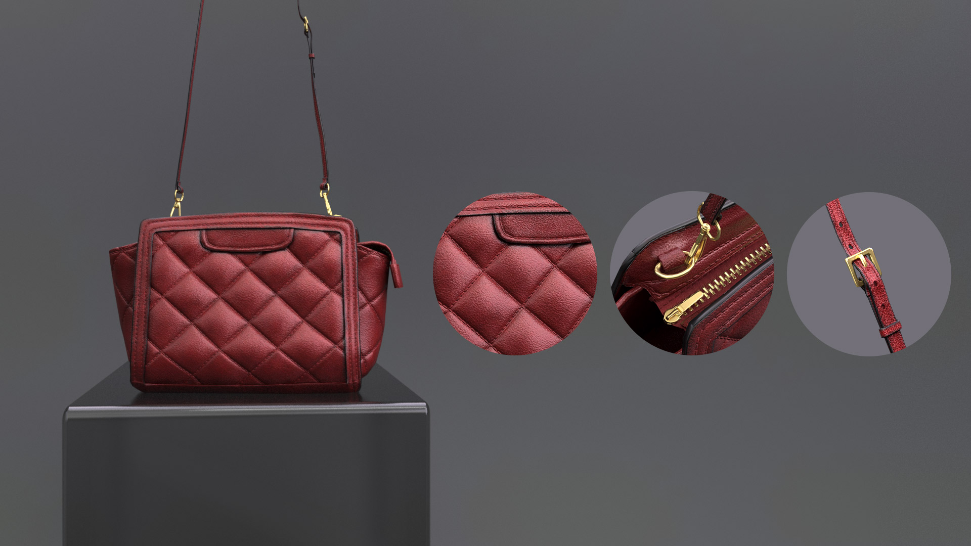 Quilted Shoulder Bag - Character Creator/Accessory - Reallusion Content ...