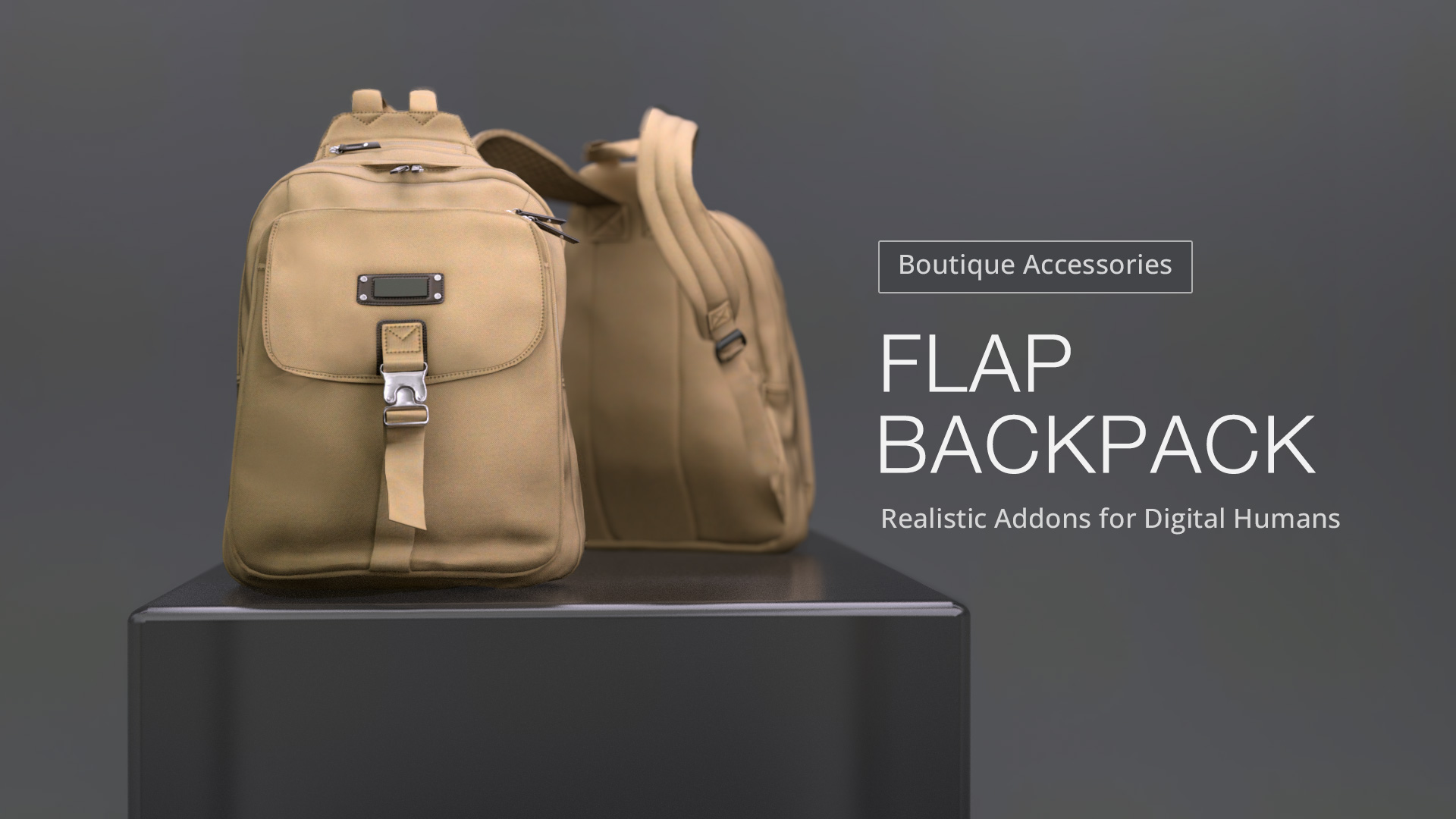 Flap Backpack - Character Creator/Accessory - Reallusion Content Store
