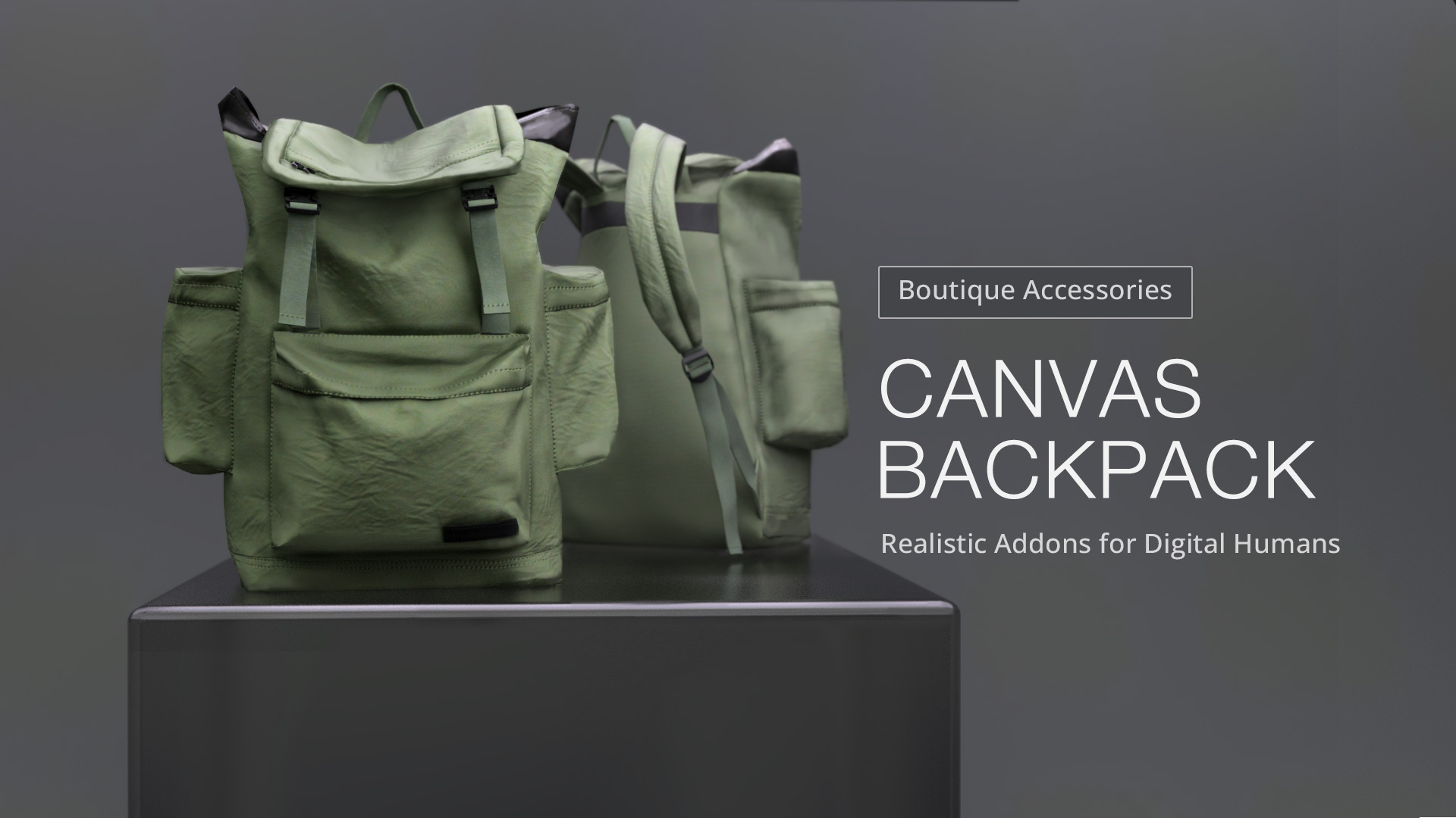 Canvas Backpack with Handle - Character Creator/Accessory - Reallusion ...